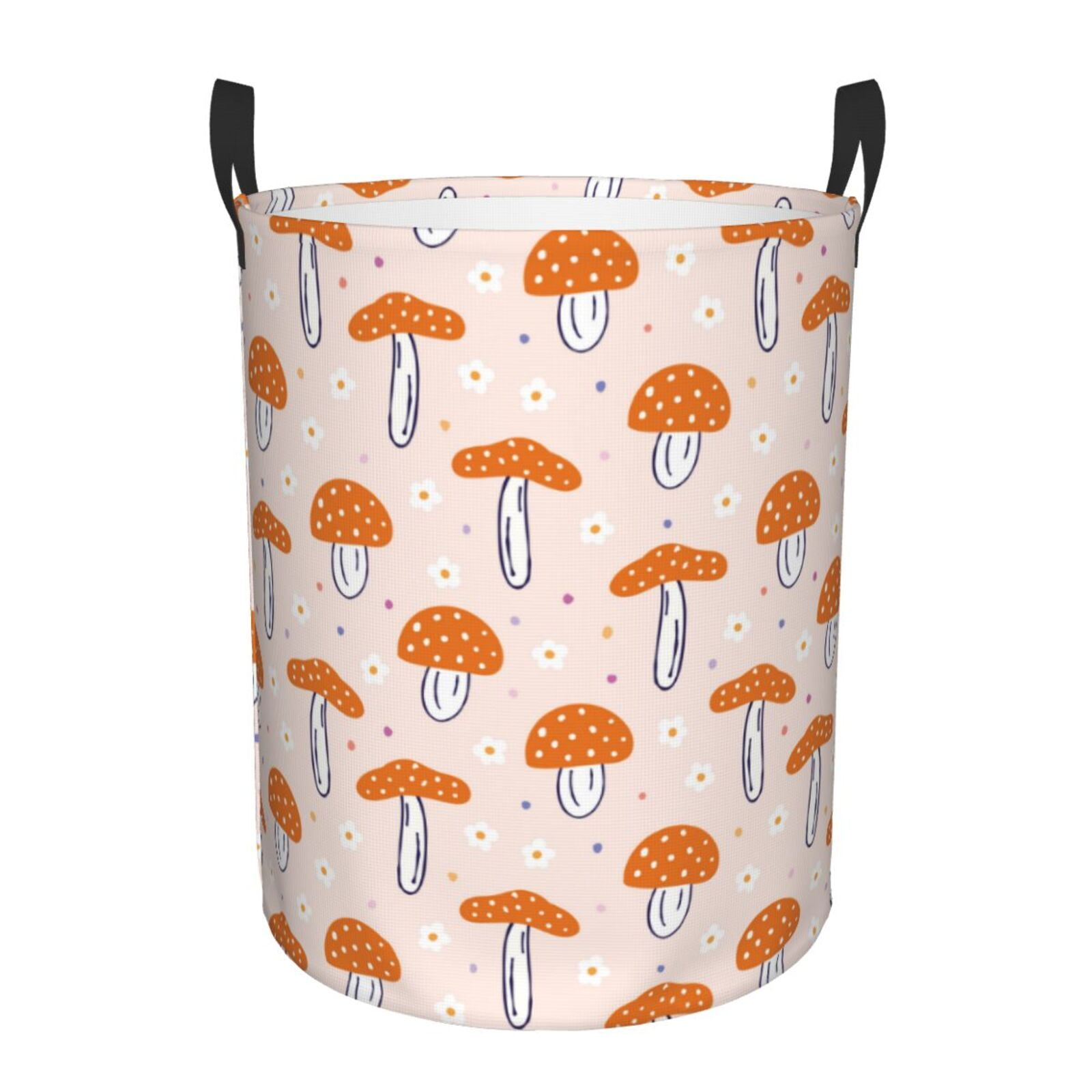 Adobk Mushrooms Print Laundry Basket,irty Clothes Hamper with Handle ...