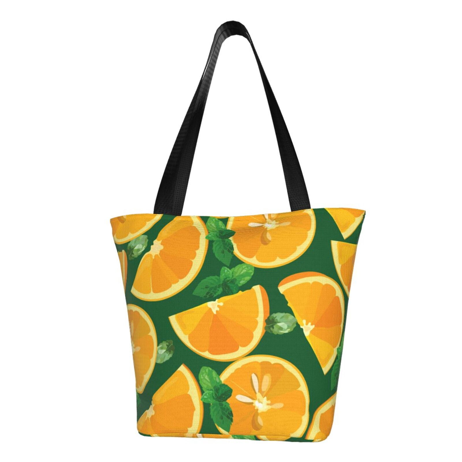 Adobk Orange Canvas Tote Bag Vintage Tote Bag Shopping Bags Beach Bag ...