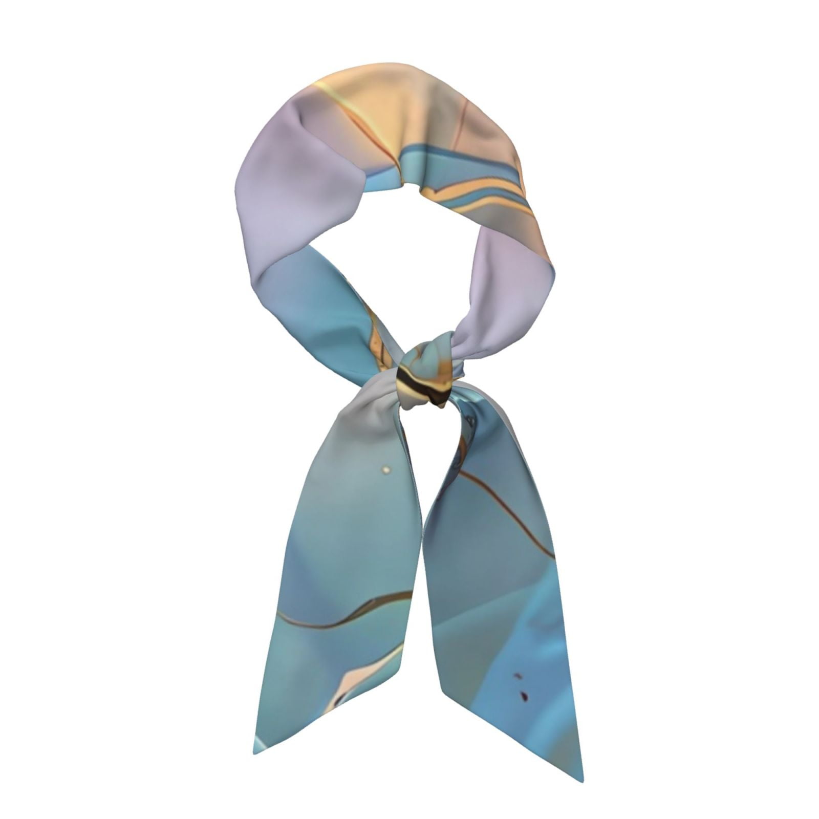 Adobk Pastel Abstract Fluid Art Print Silk Neck Scarf Printed Scarves ...