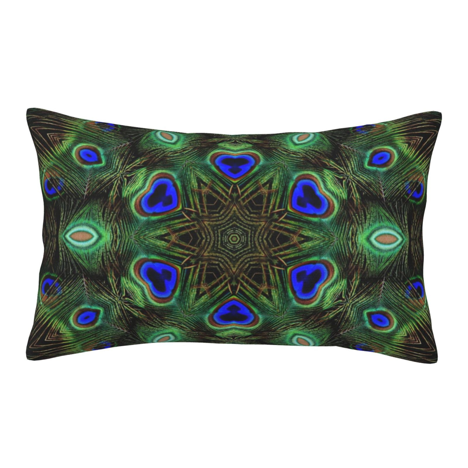 Adobk Peacock Feathers Print Pillowcases Cotton Queen Pillow Cases,20 ...