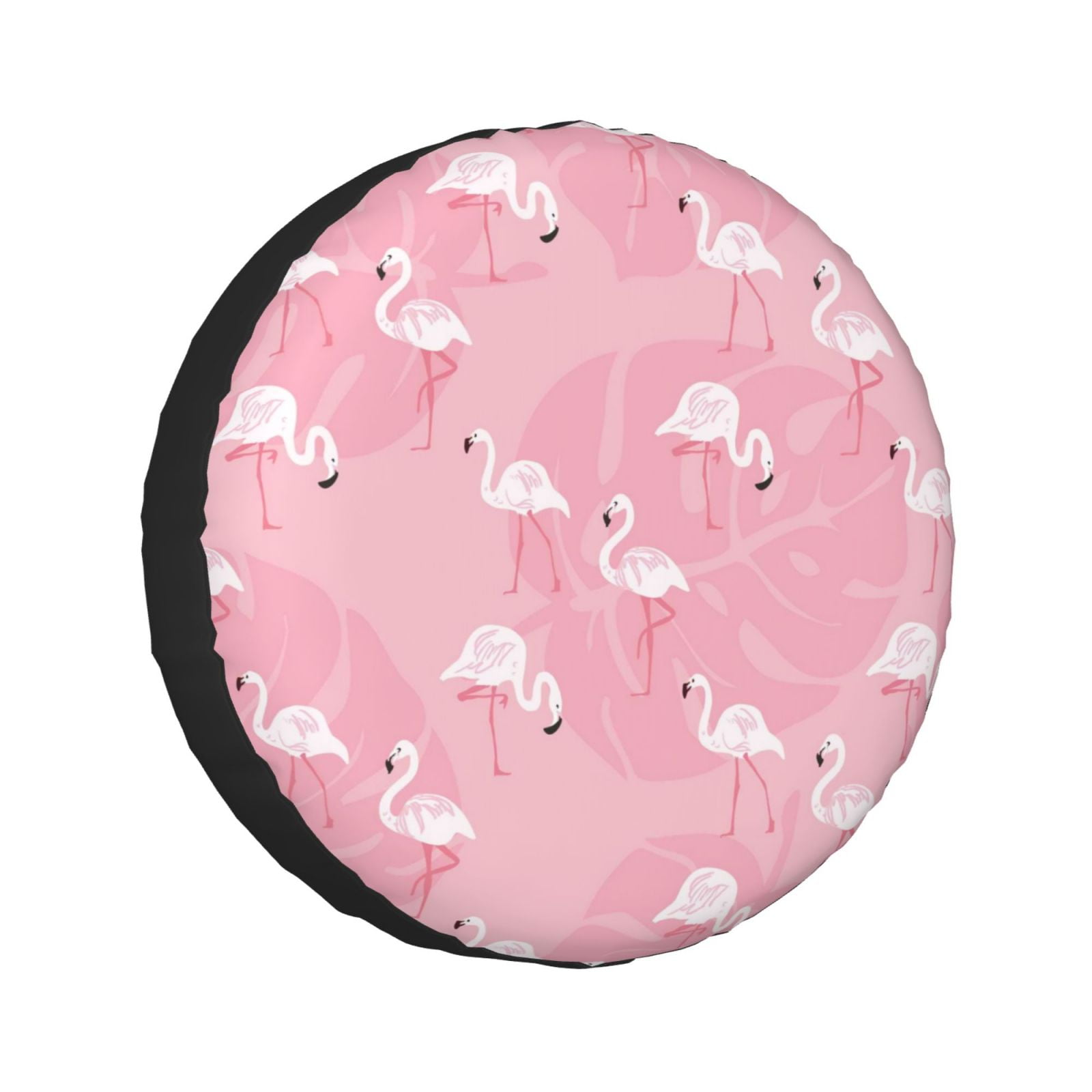 Adobk Pink Flamingos And Flowers Spare Tire Wheel Cover For Car Truck ...