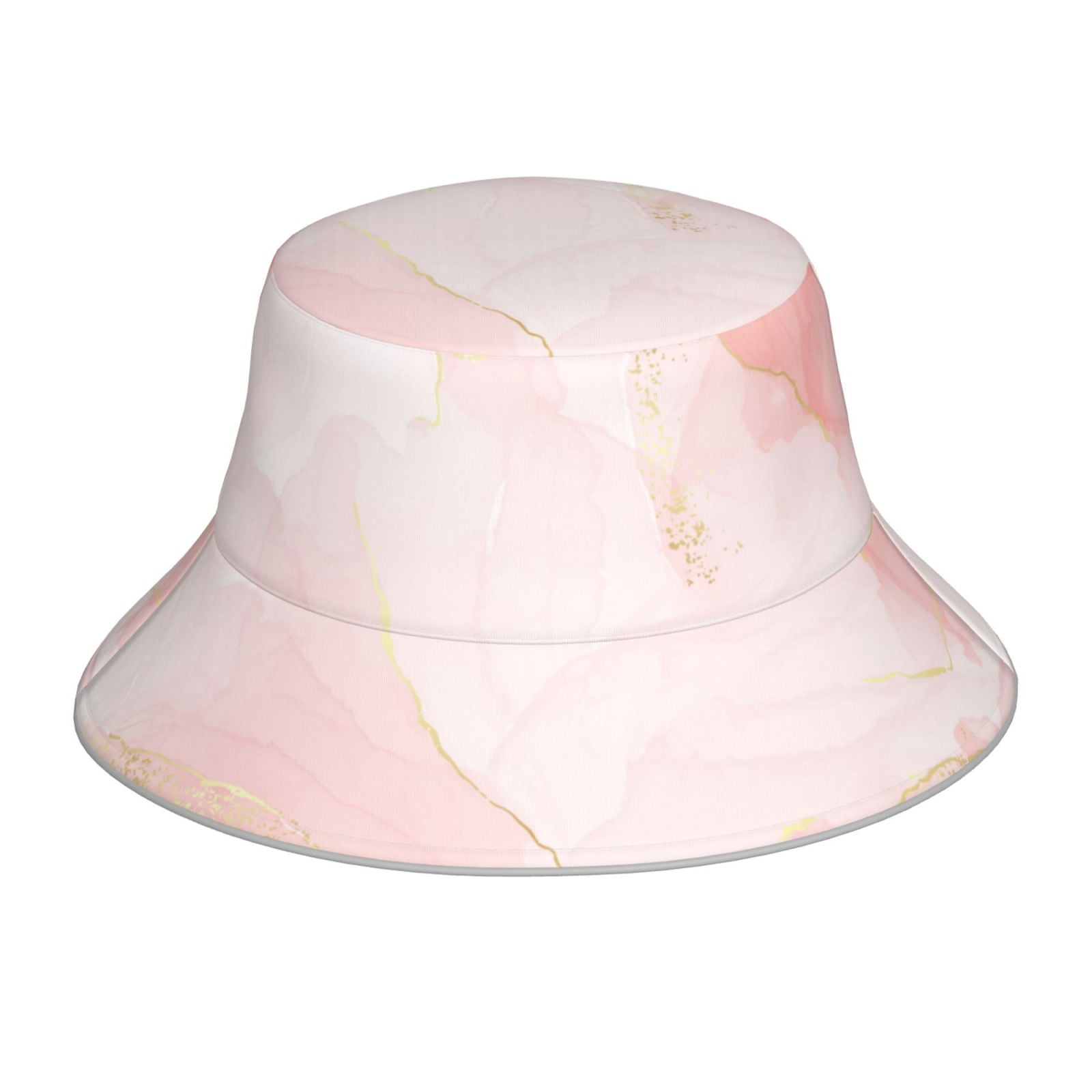 Adobk Pink Marble Reflective Fisherman'S Hat Caps Women Men Fluorescent ...