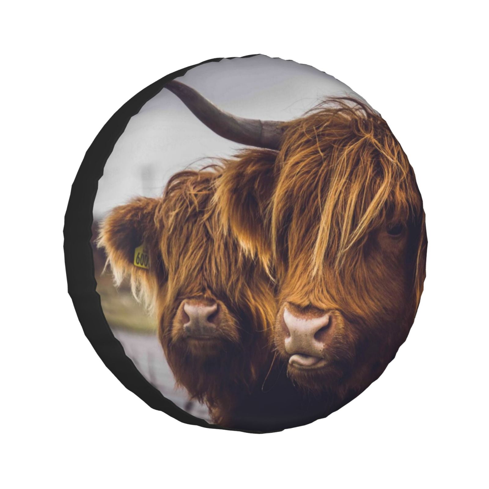 Adobk Portrait Of Cow With Its Baby Cow Spare Tire Wheel Cover For Car ...