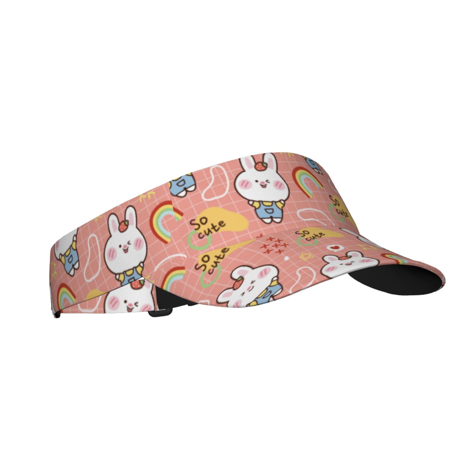 Adobk Rabbit So Cute Print Sunscreen Visor Hats for Women & Men, Sport ...