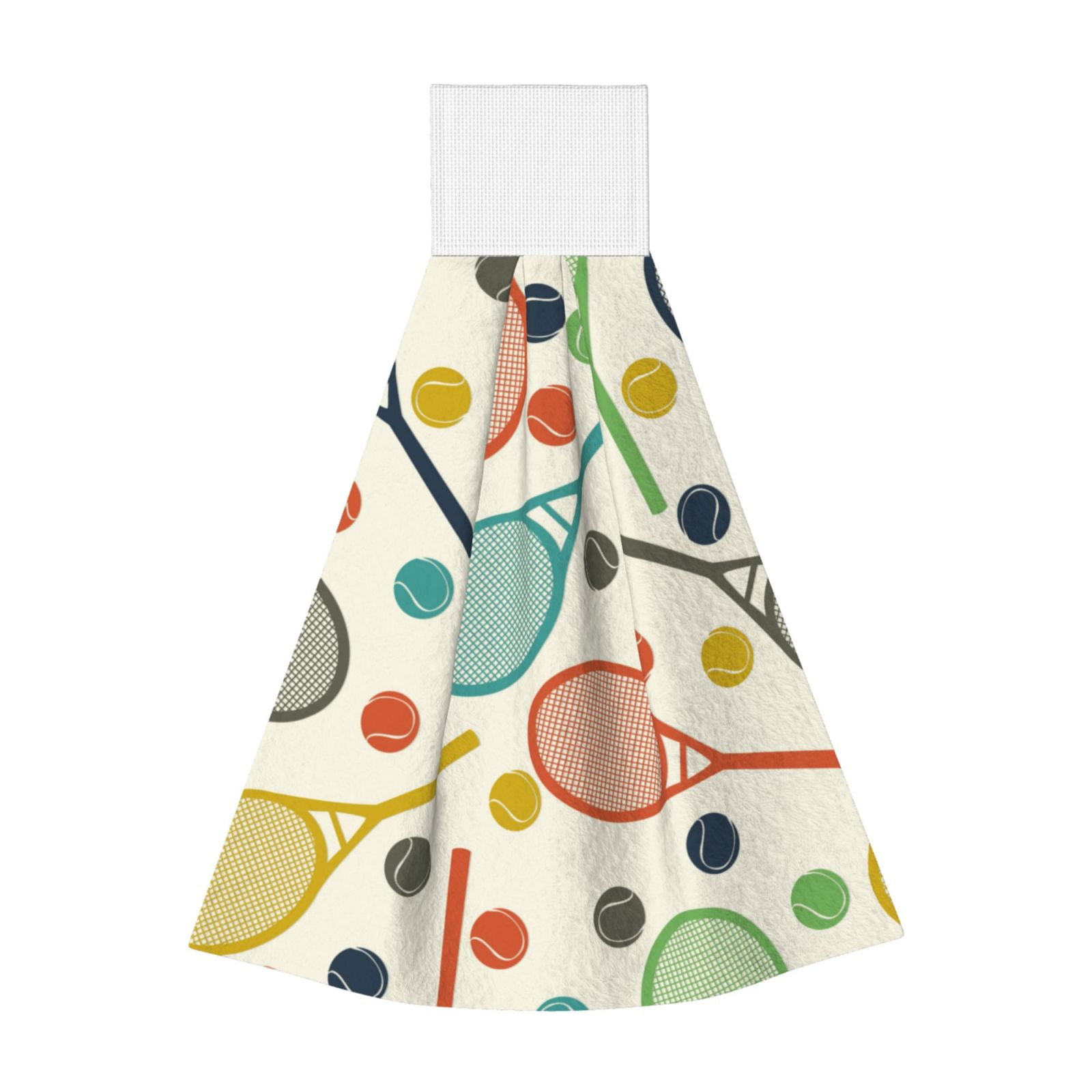 Adobk Racket and Tennis Ball Print Coral Velvet Hand Wipes Fashion ...