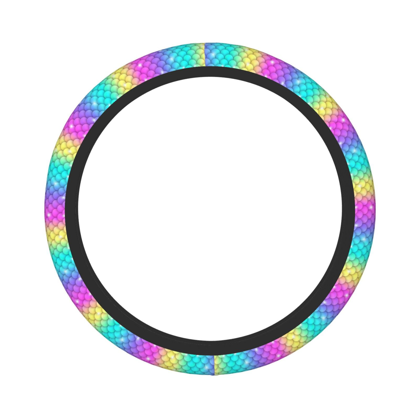 Adobk Rainbow Scales2 Elastic Stretch Steering Wheel Cover, Universal ...