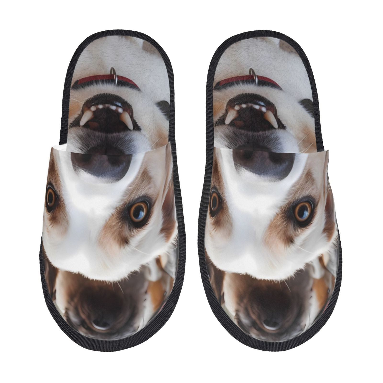 Adobk Realistic Cute Puppy Print Slippers Indoor Outdoor,Retro Slippers ...