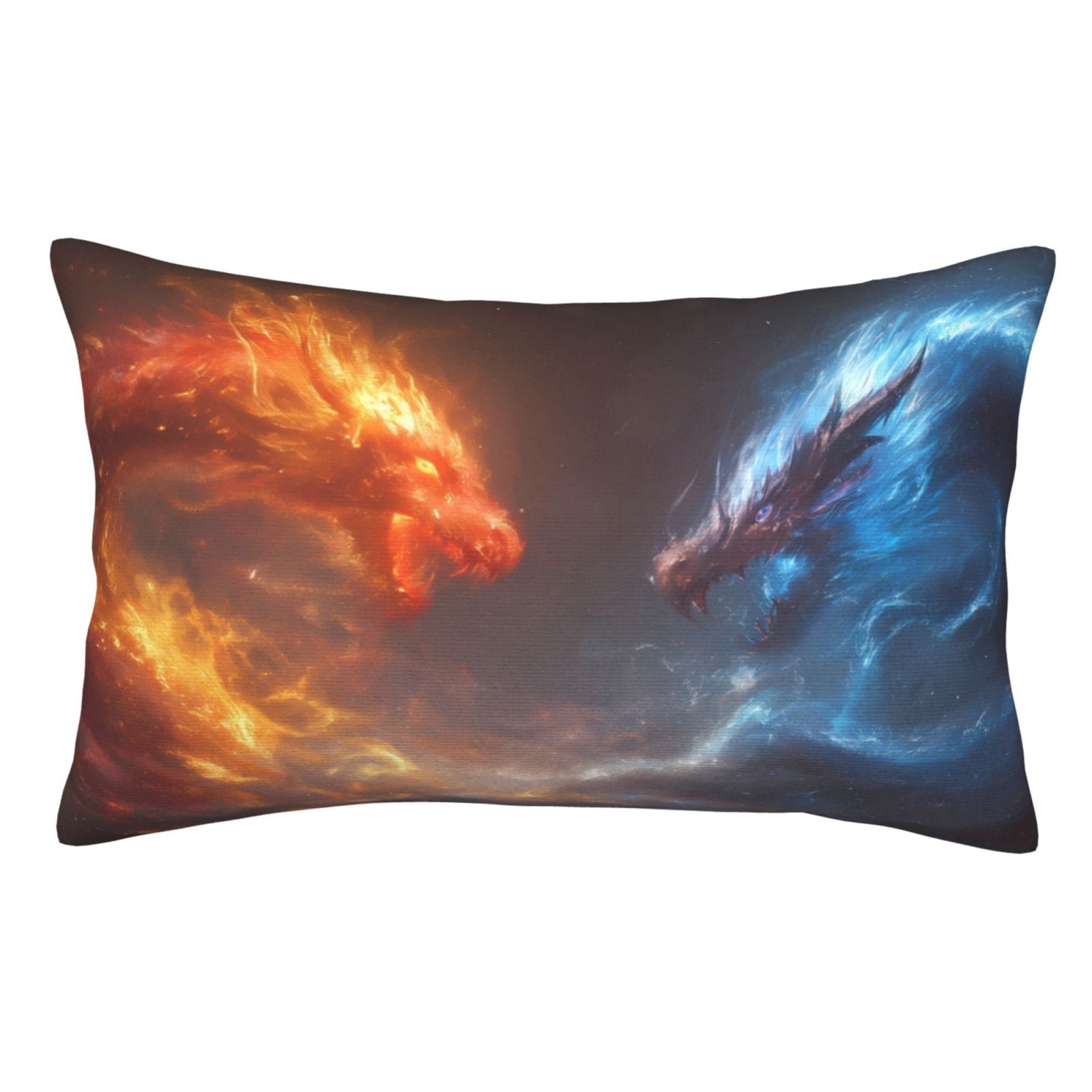 Adobk Red And Blue Fire Dragon D Print Pillow Cases Standard Size,Red ...