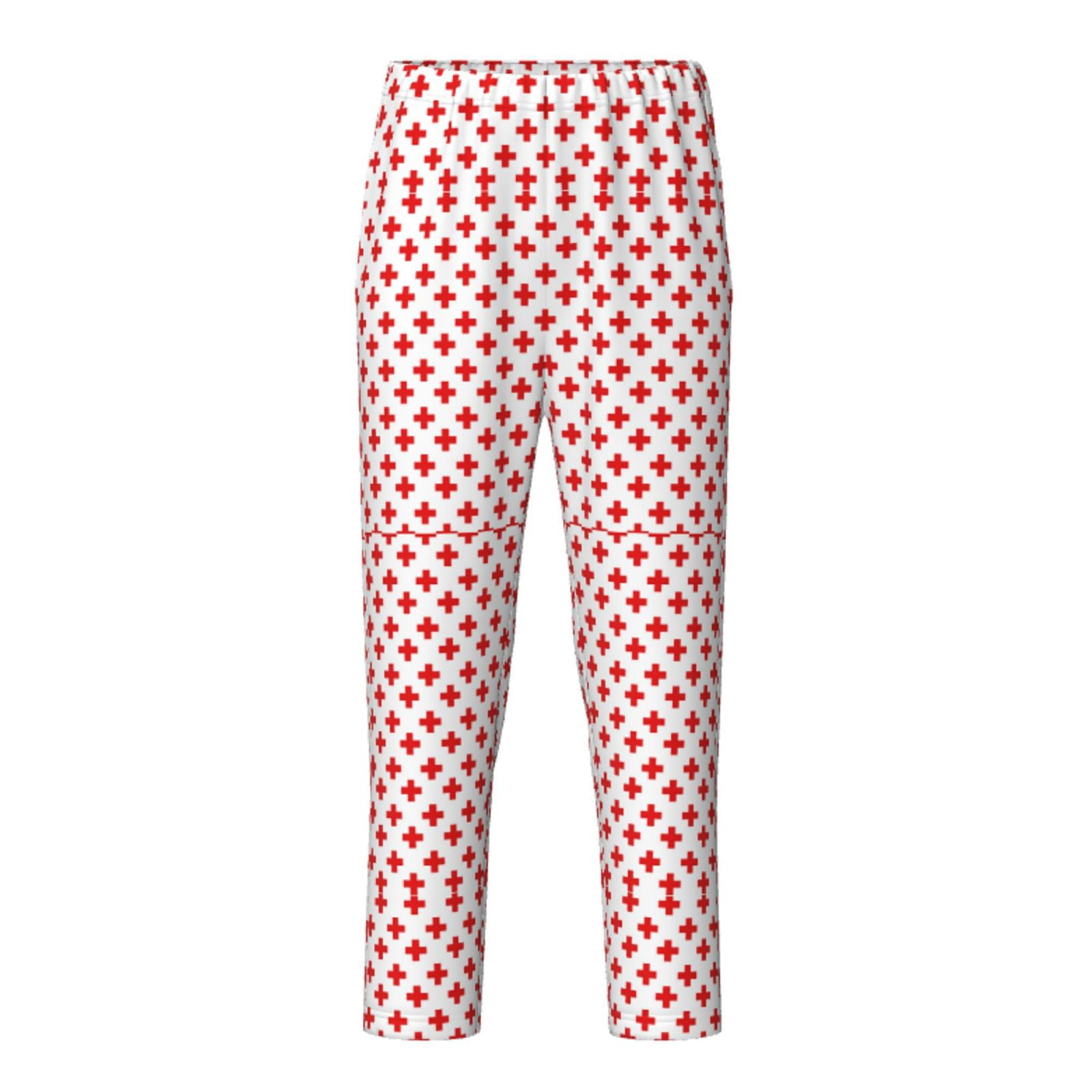 Adobk Red Cross Print Teenagers' Pajama Pants Pajama Pants Long Sleep ...