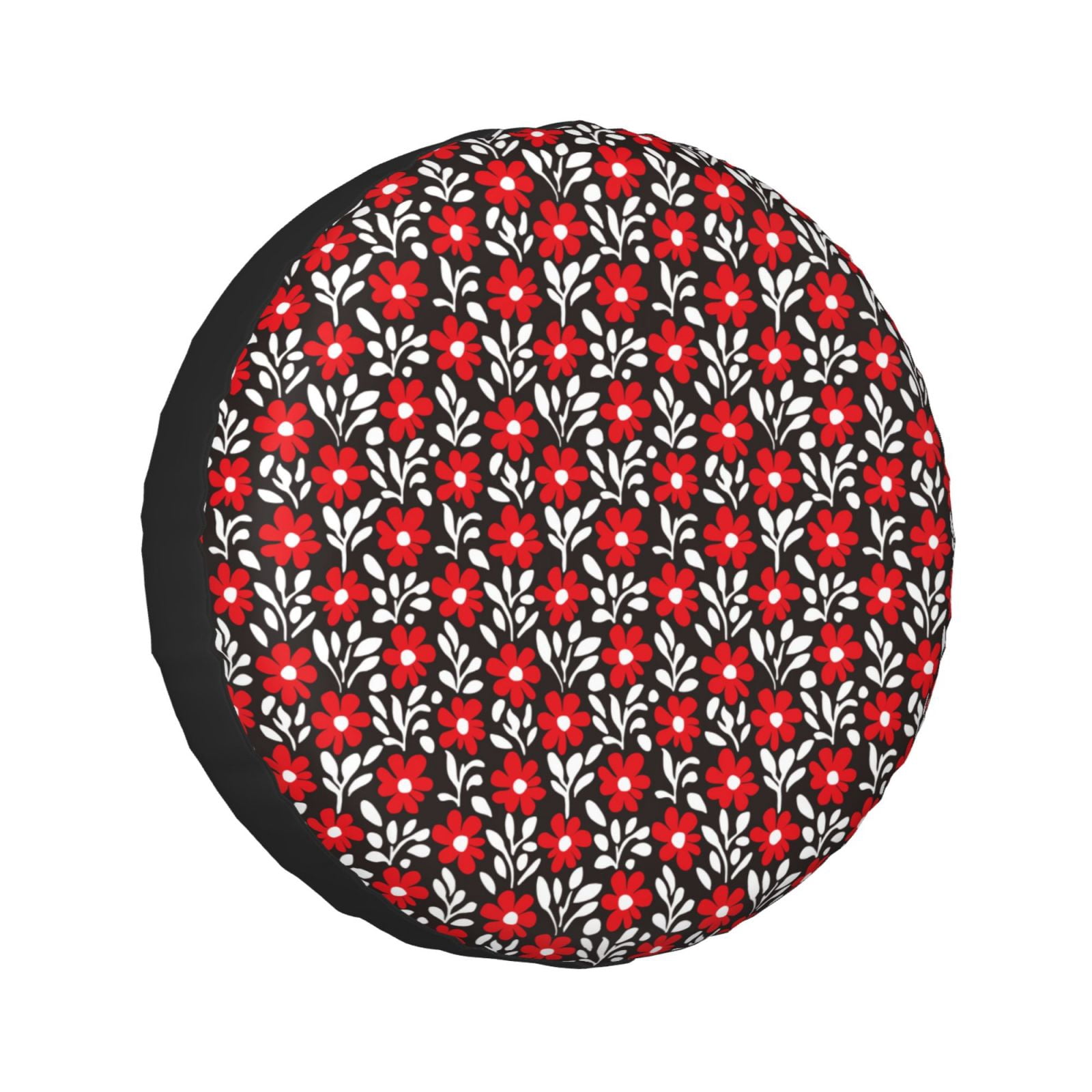 Adobk Red Floral Spare Tire Wheel Cover For Car Truck Suv Camper ...