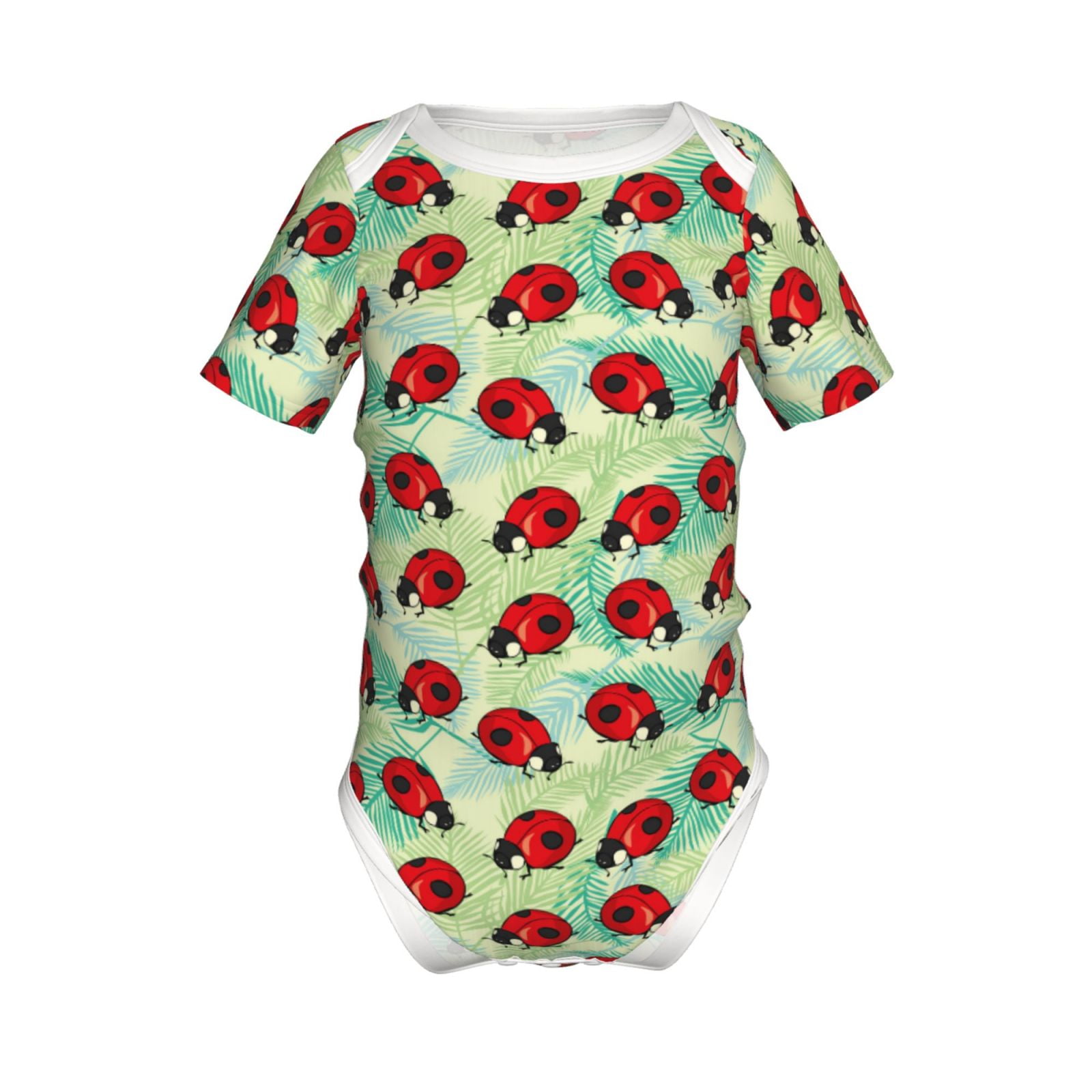 Adobk Red Ladybugs And Leaf Print Baby Climbing Clothes,Jumpsuit ...
