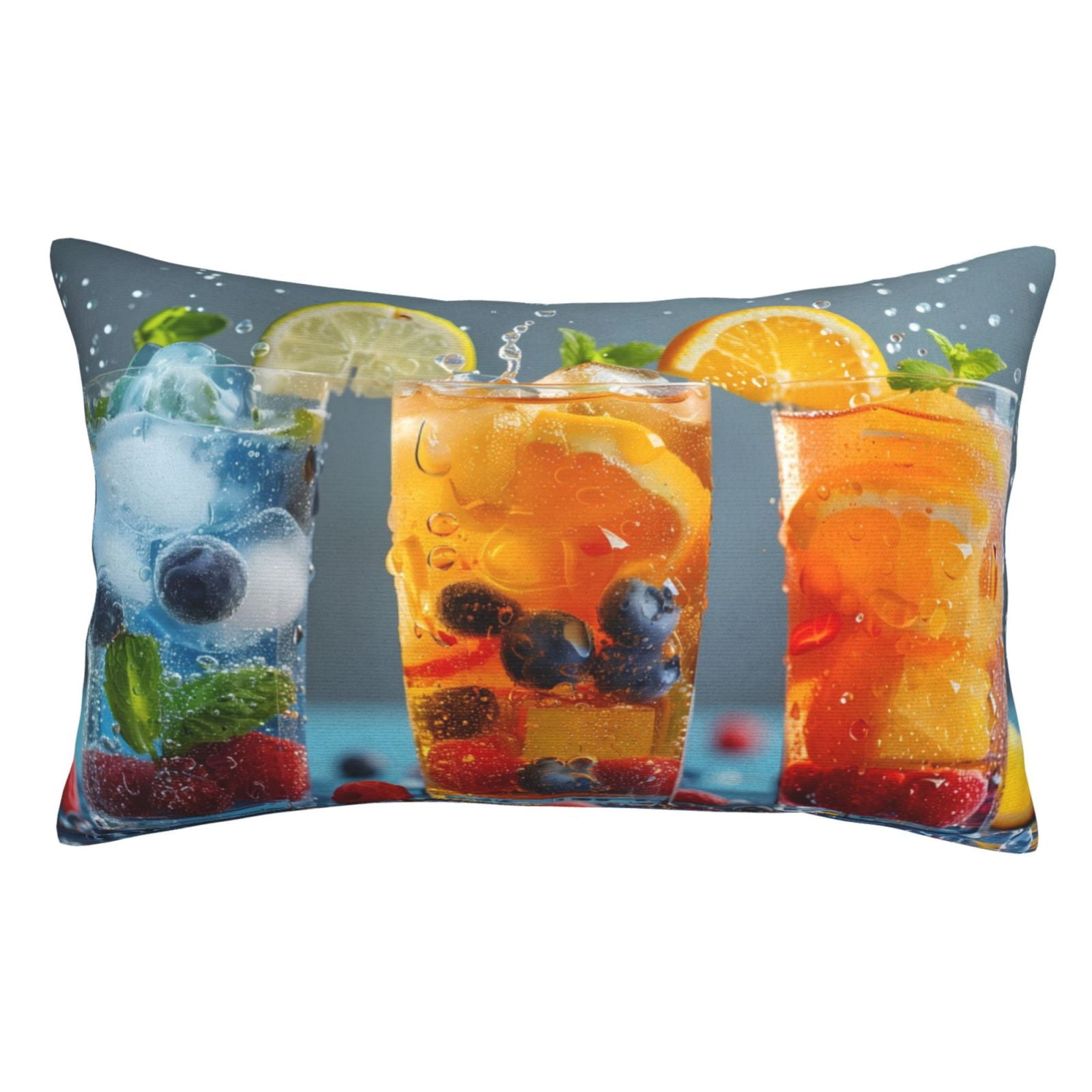 Adobk Refreshing Fruit Infused Drinks Print Pillow Cases Standard Size ...