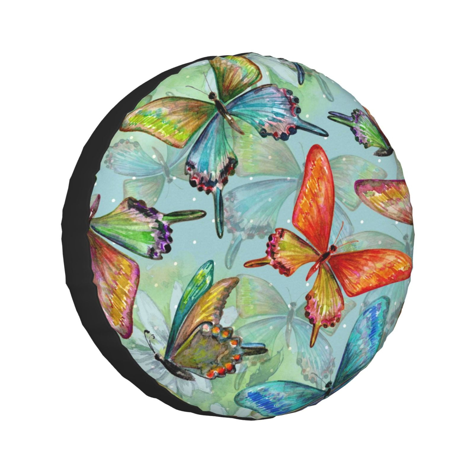 Adobk Retro Seamless Flying Butterflies Spare Tire Wheel Cover For Car ...
