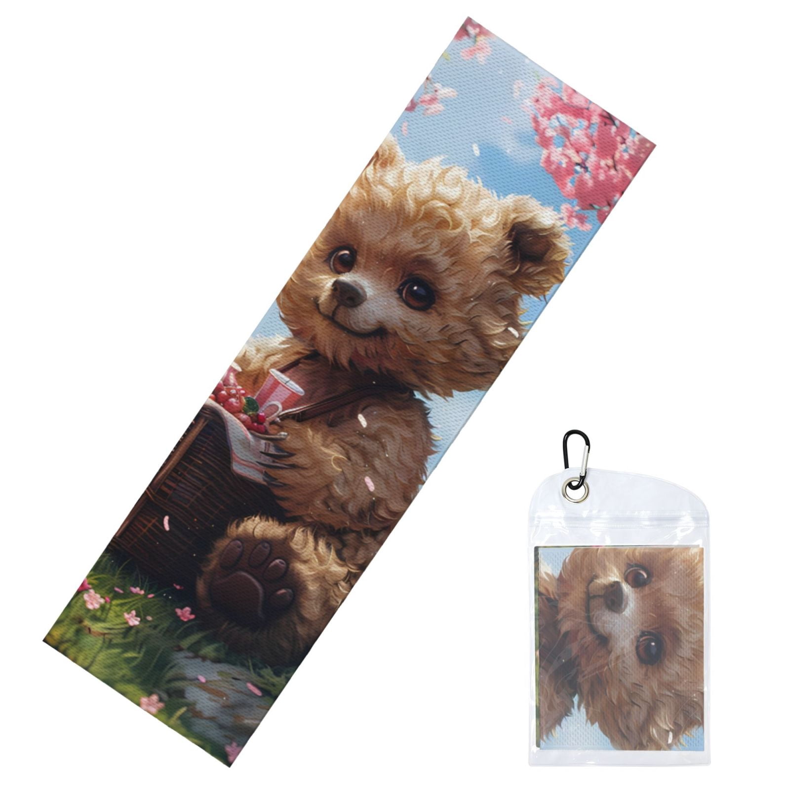 Adobk Romantic Floral Bear Print Cold Exercise Towel 12x40 in Ice Towel ...