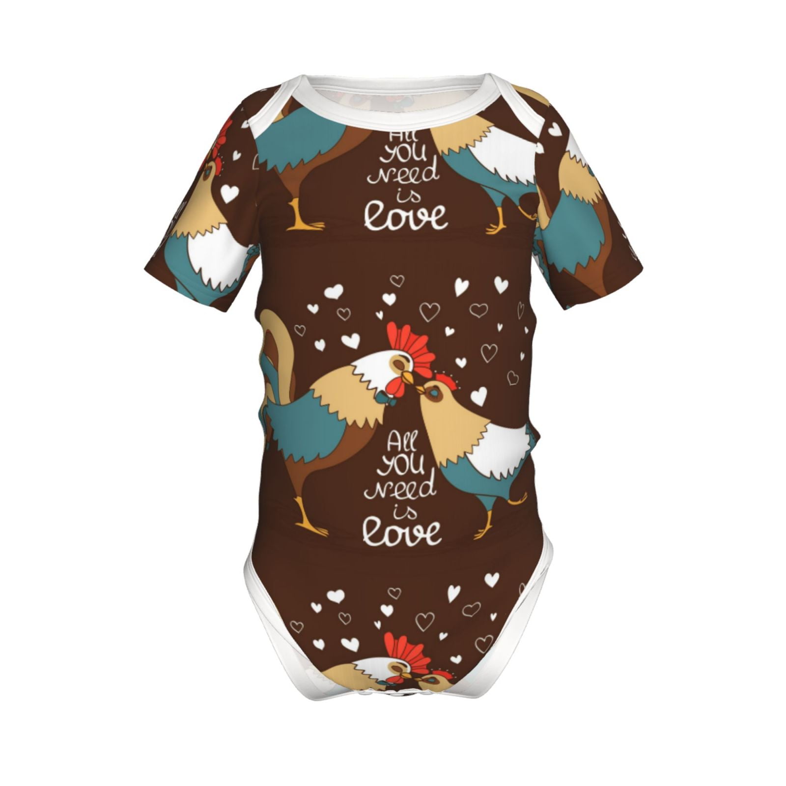 Adobk Rooster And Chicken Print Baby Climbing Clothes,Jumpsuit Rompers ...