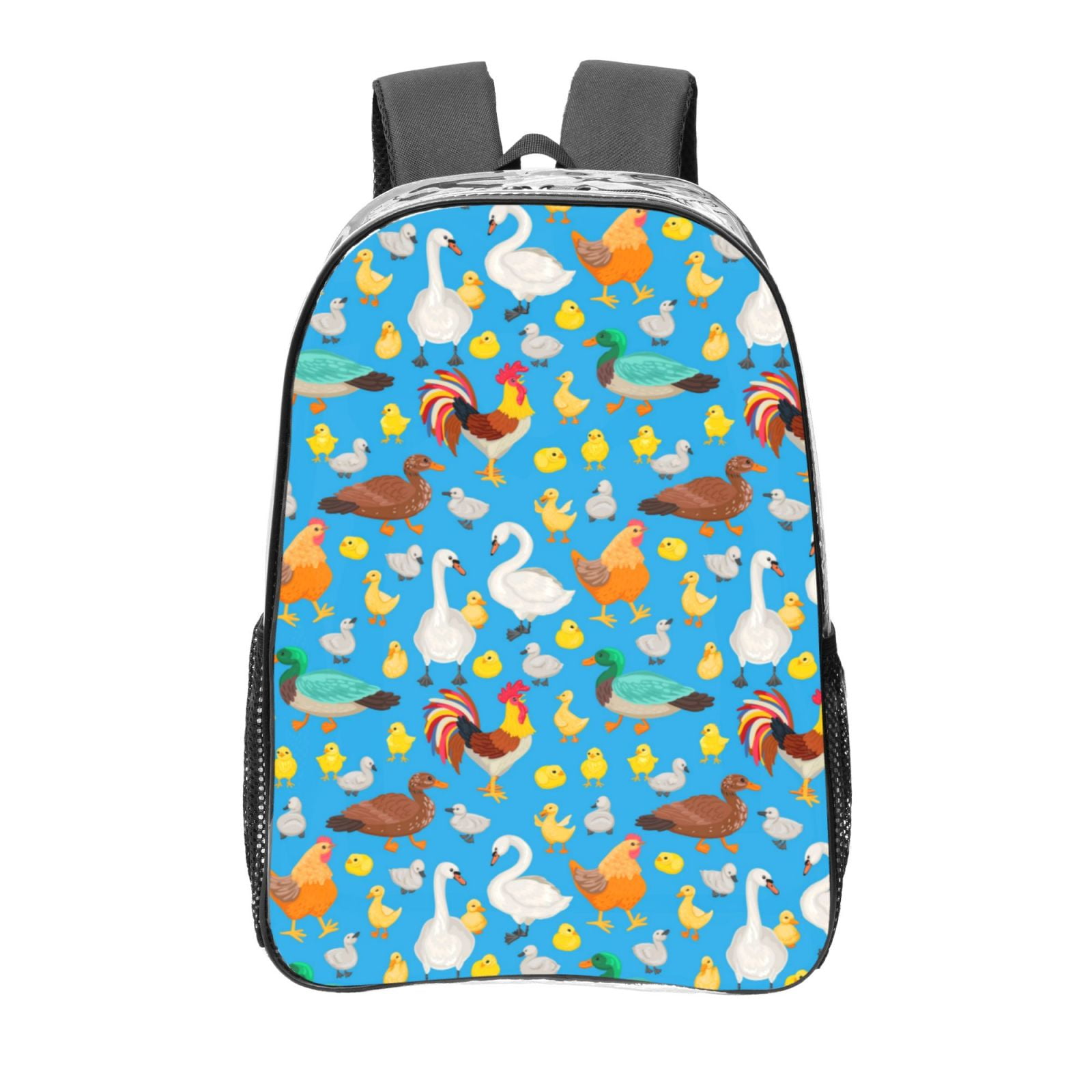 Adobk Rooster And Chickens Print Duty Clear Backpack for Girls Boys ...
