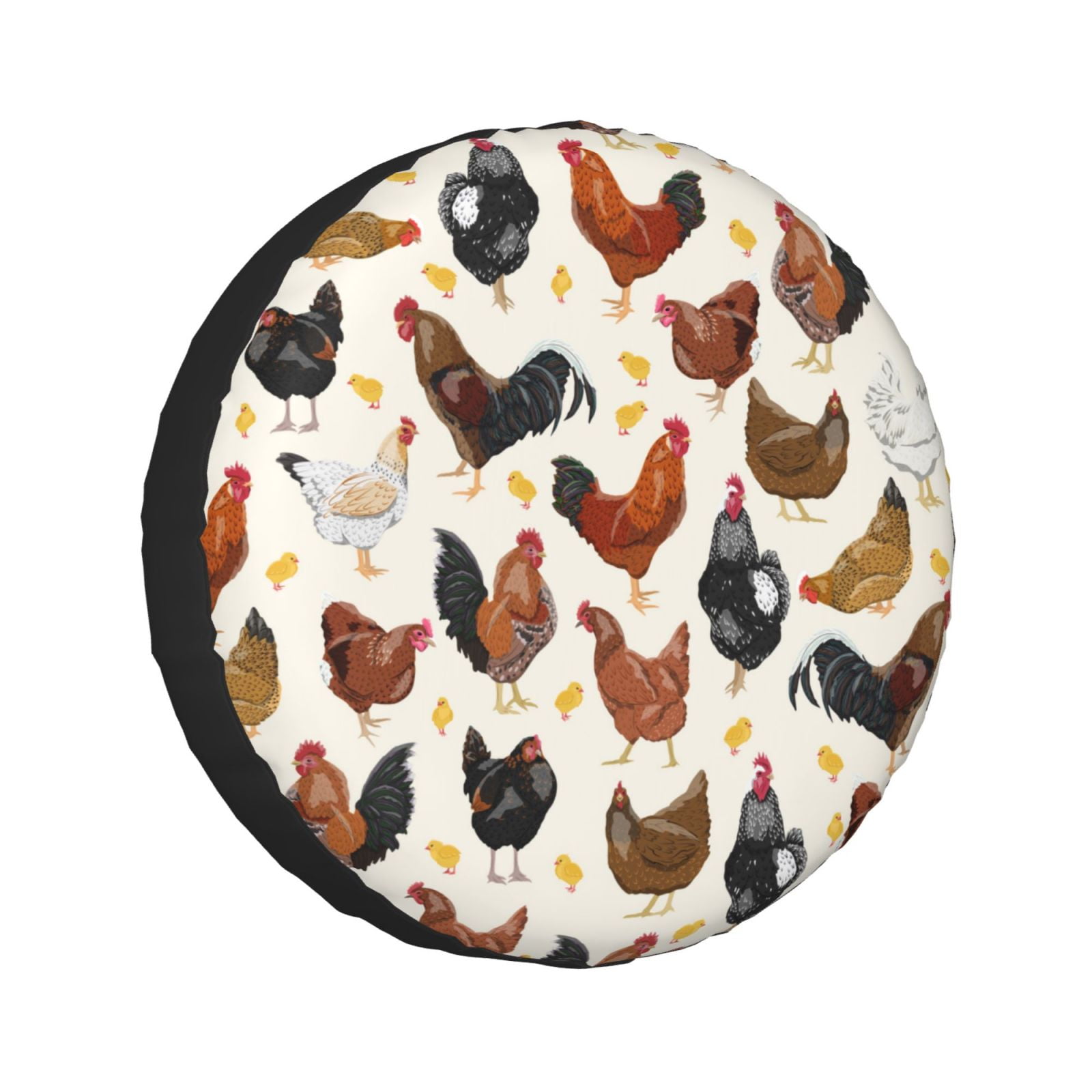 Adobk Roosters And Chickens Spare Tire Wheel Cover For Car Truck Suv ...