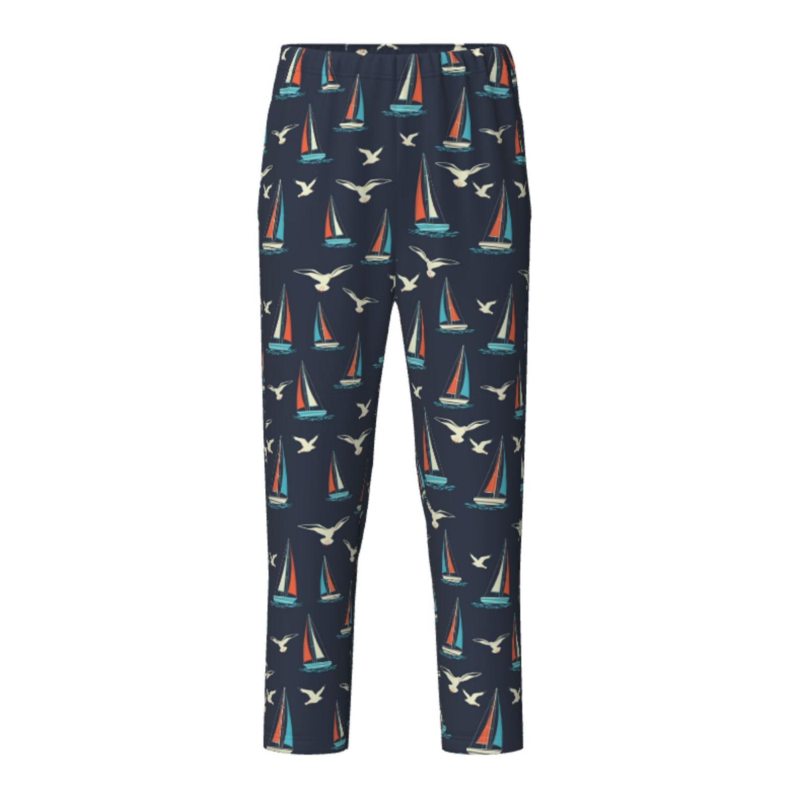 Adobk Sailboat And Seagull Print Teenagers' Pajama Pants Pajama Pants ...