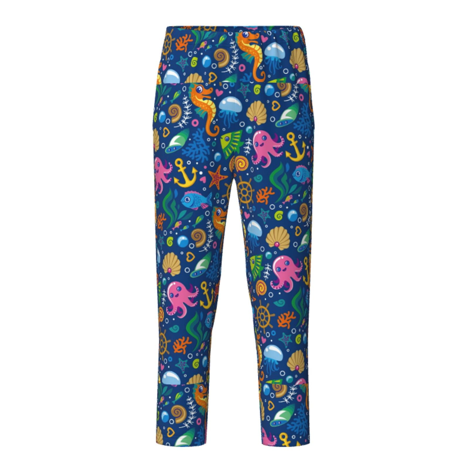 Adobk Sea Fish Print Teenagers' Pajama Pants Pajama Pants Long Sleep ...