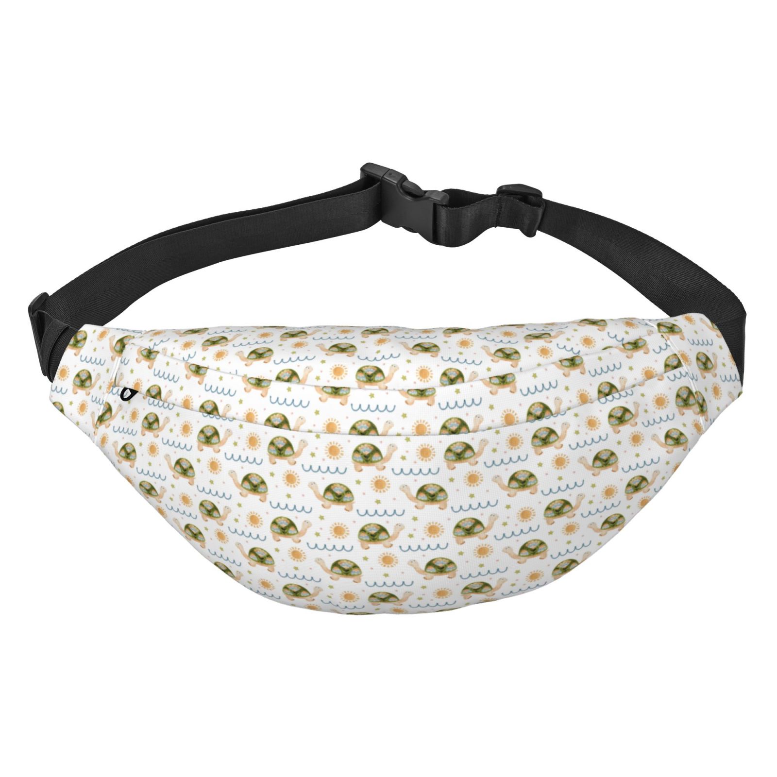 Adobk Sea Turtle Basking in the Sun Print Fanny Pack Waist Packs for ...