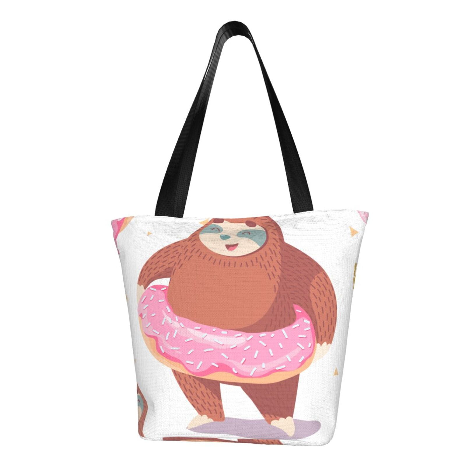Adobk Sloth With Donuts1 Canvas Tote Bag Vintage Tote Bag Shopping Bags ...