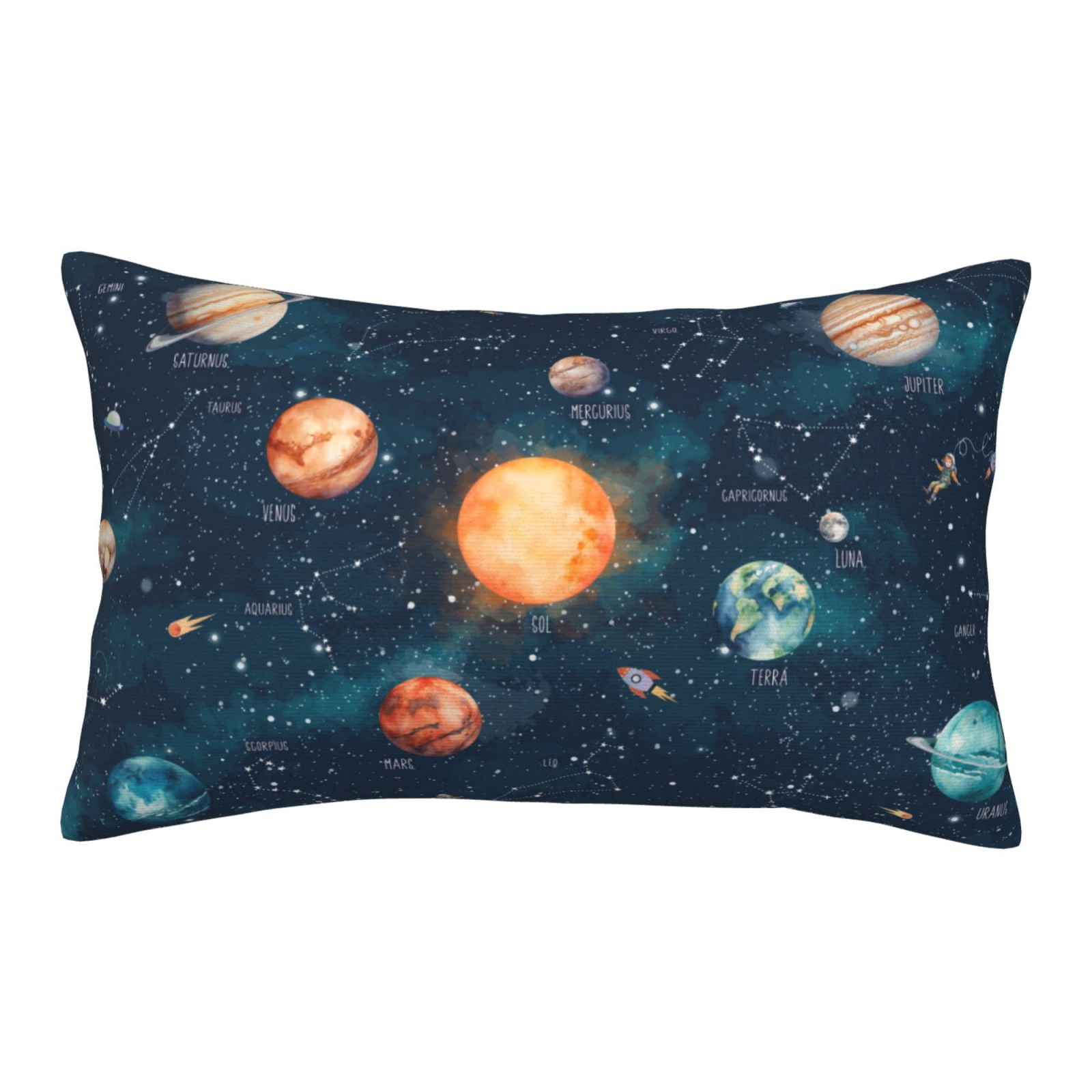 Adobk Solar System And Planets Print Pillowcases Cotton Queen Pillow ...
