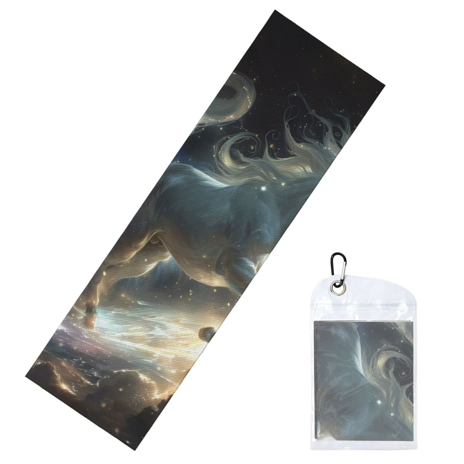 Adobk Space White Horse Print Cold Exercise Towel 12x40 in Ice Towel ...