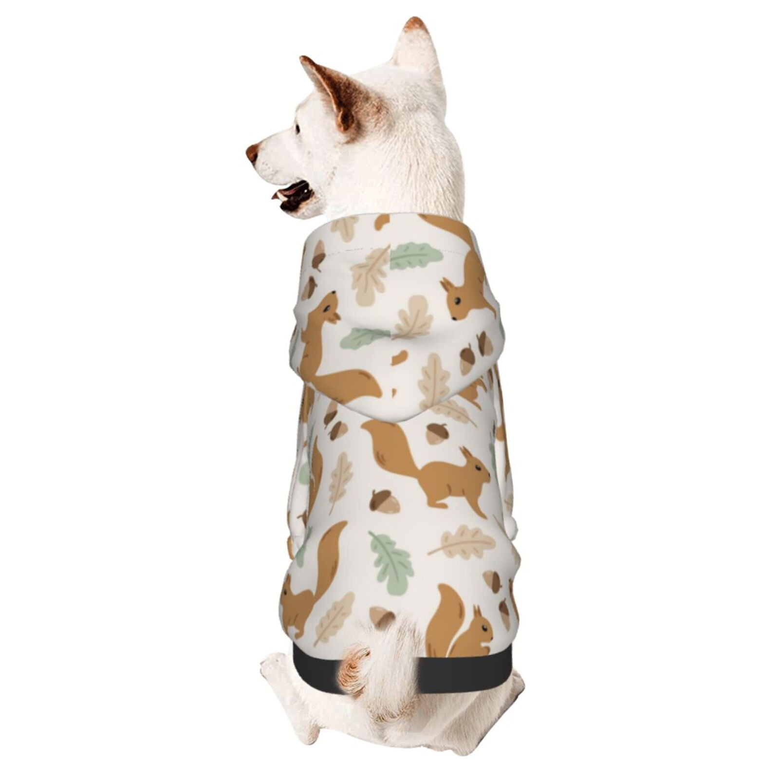 Adobk Squirrel And Leaves Print Dog Hoodie Dog Sweater Stylish Dog ...