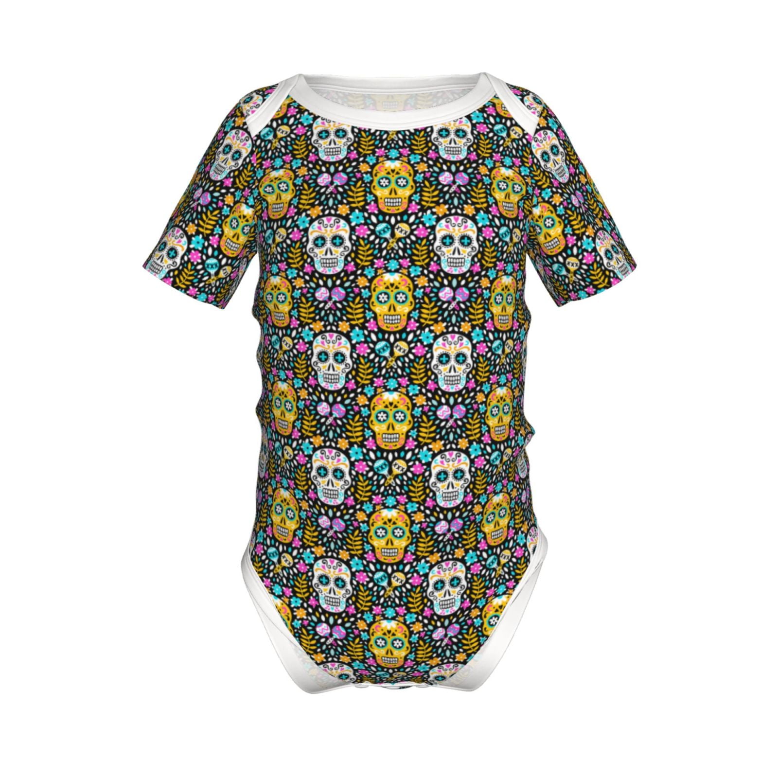 Adobk Sugar Skulls Print Baby Climbing Clothes,Jumpsuit Rompers Classic ...