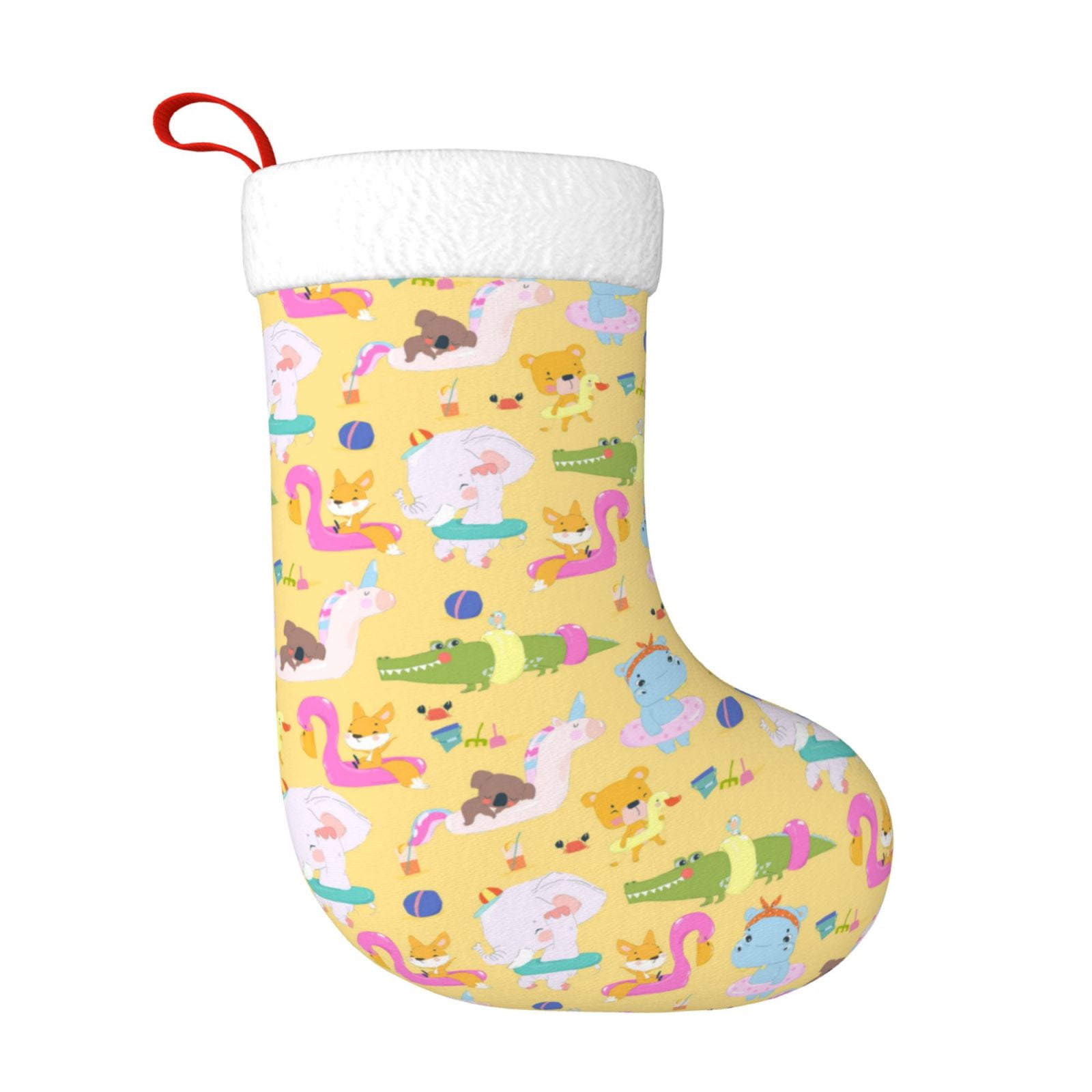 Adobk Summer Animals Print Christmas Stockings,Christmas Stocking Santa ...