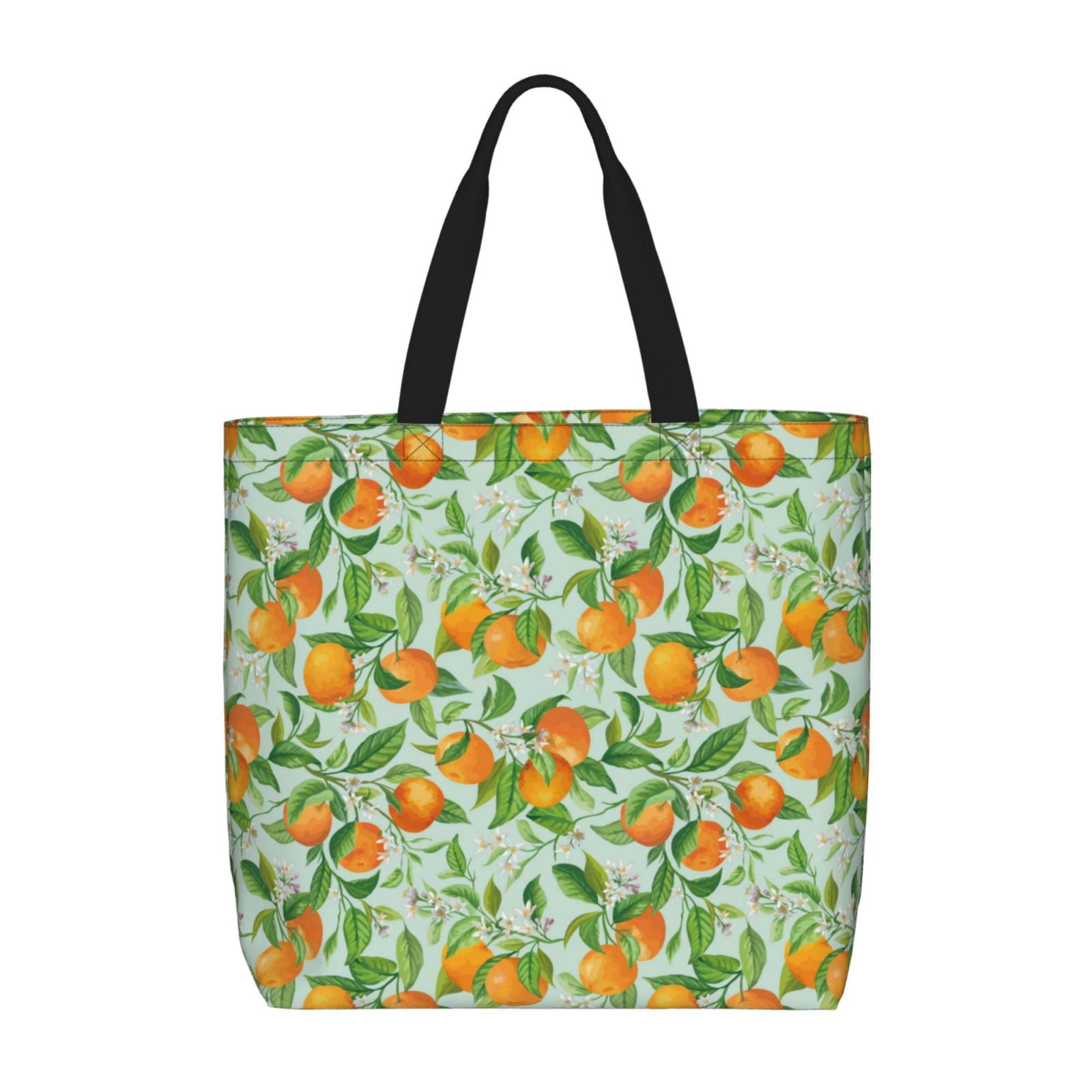 Adobk Tangerine Print Tote Bags Shoulder Bag Beach Bag with Zipper for ...