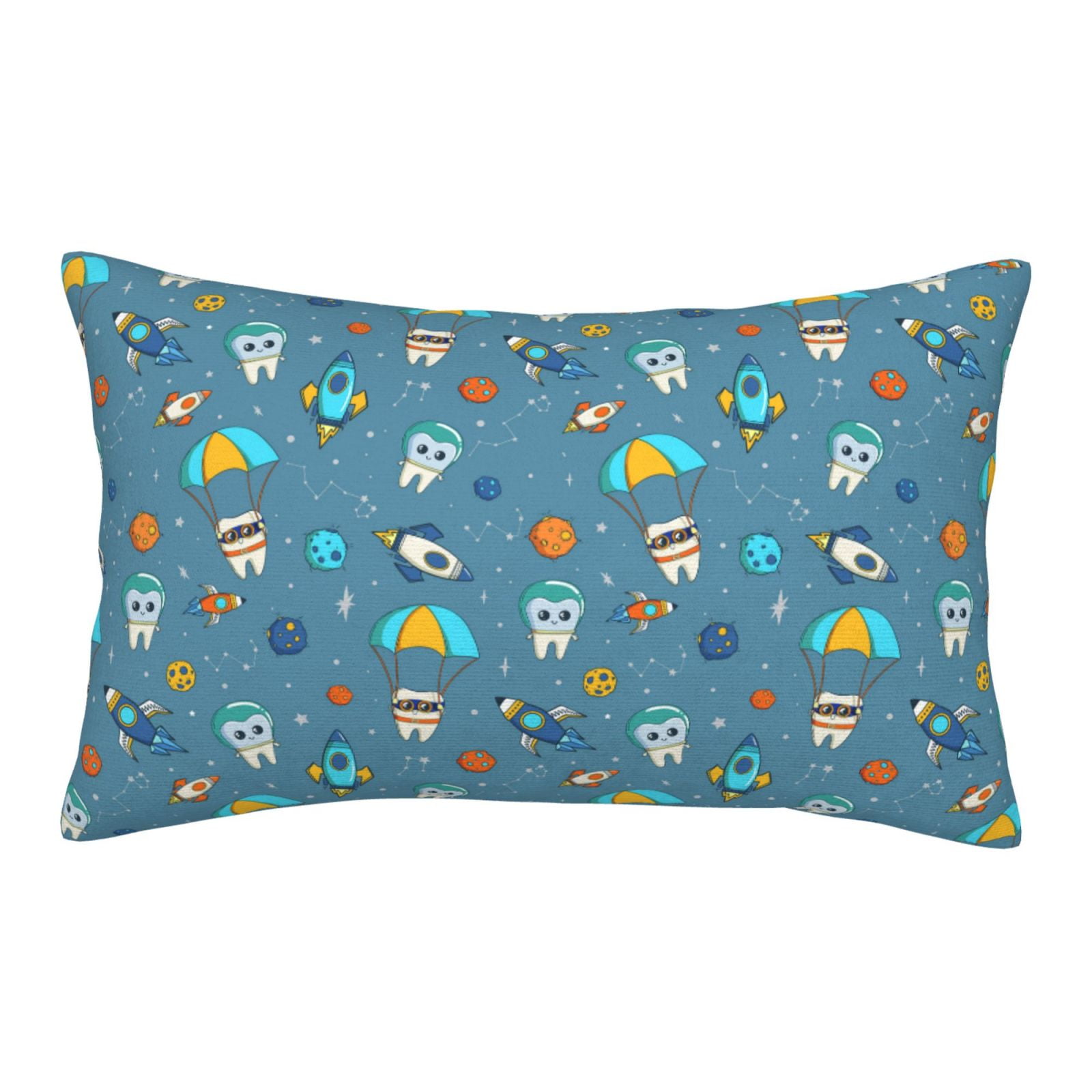 Adobk Teeth Cosmonaut Print Pillowcases Cotton Queen Pillow Cases,20 ...