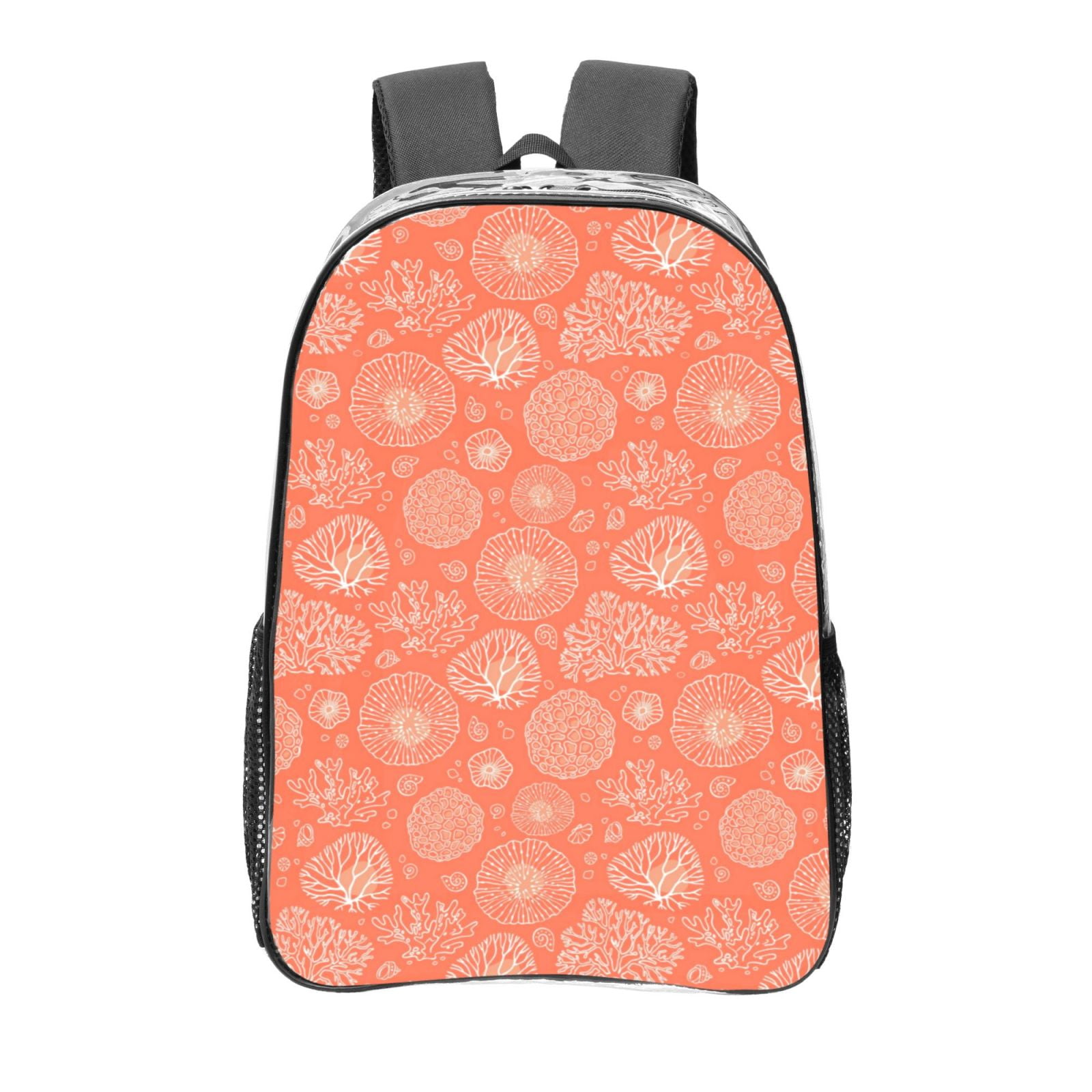 Adobk The Marine Theme With Beautiful Corals Print Duty Clear Backpack ...