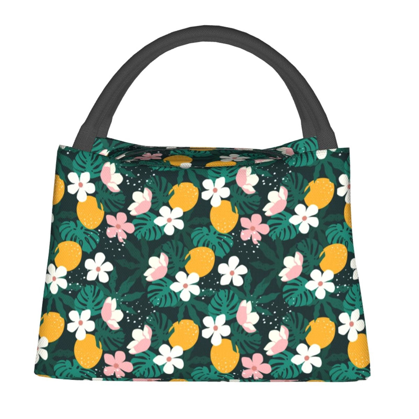 Adobk Tropical Fruit Print Portable Insulated Lunch Container set ...