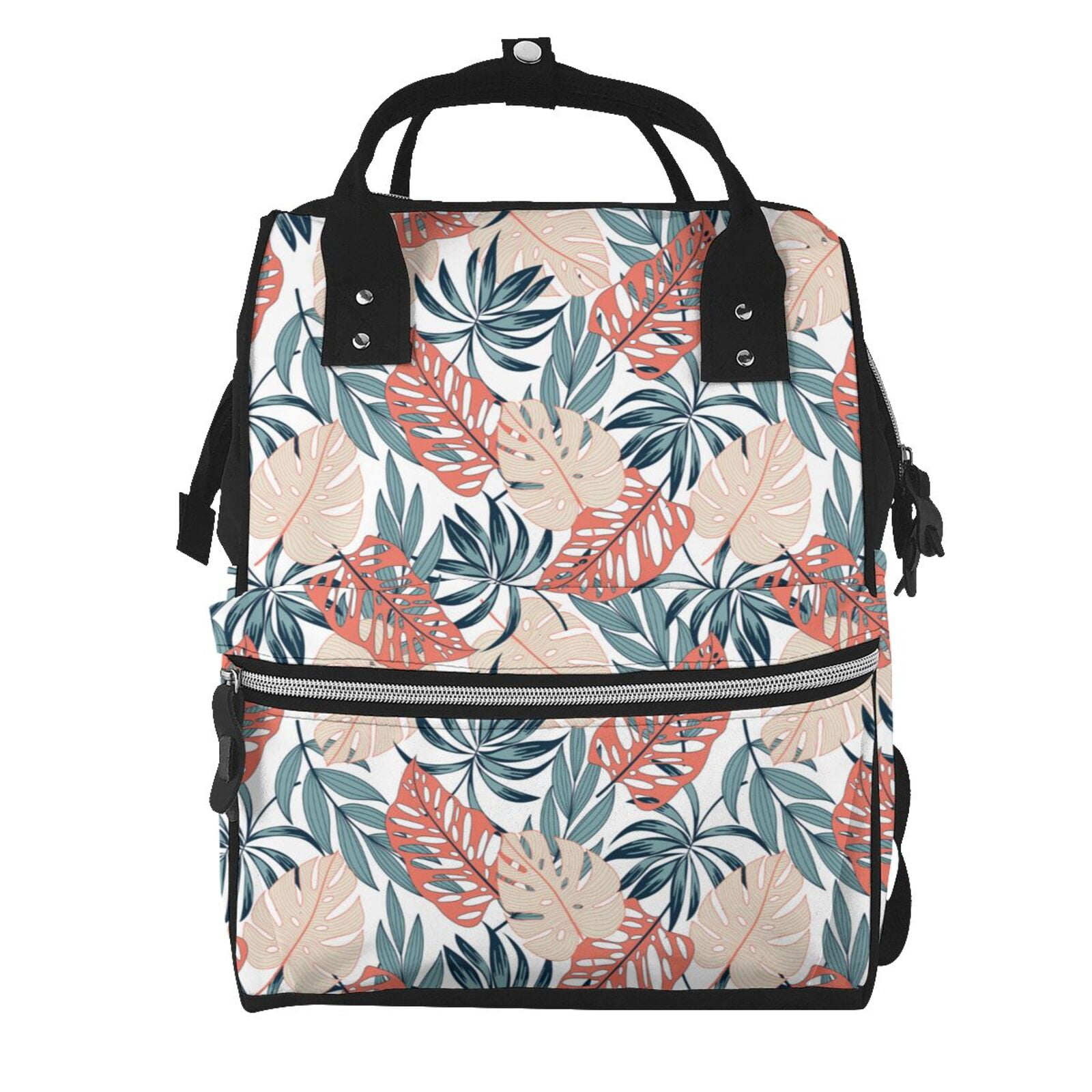 Adobk Tropical Leaves Print Mummy bag Diaper Tote Bags Larger Capacity ...