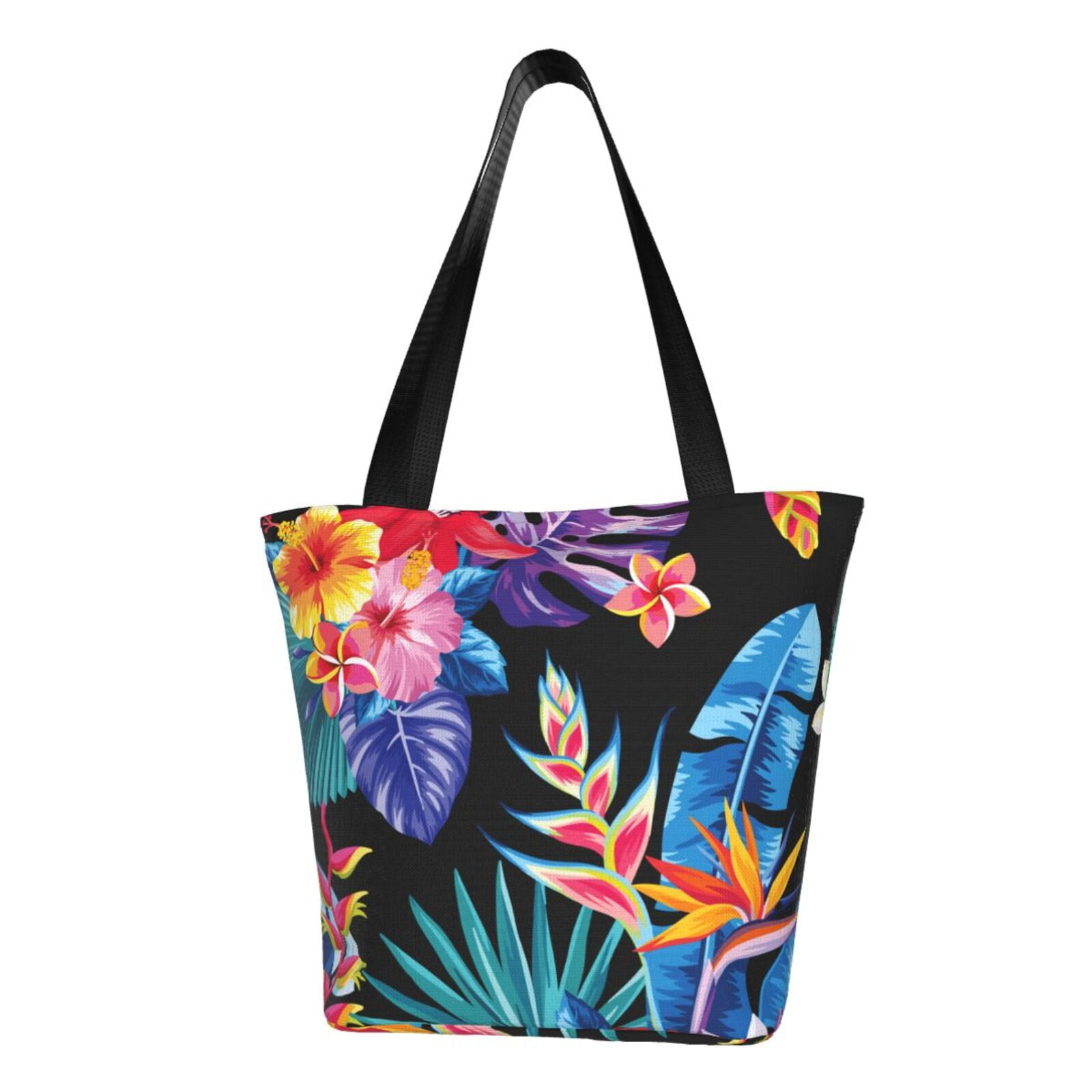Adobk Tropical Palm Leaves Canvas Tote Bag Vintage Tote Bag Shopping ...