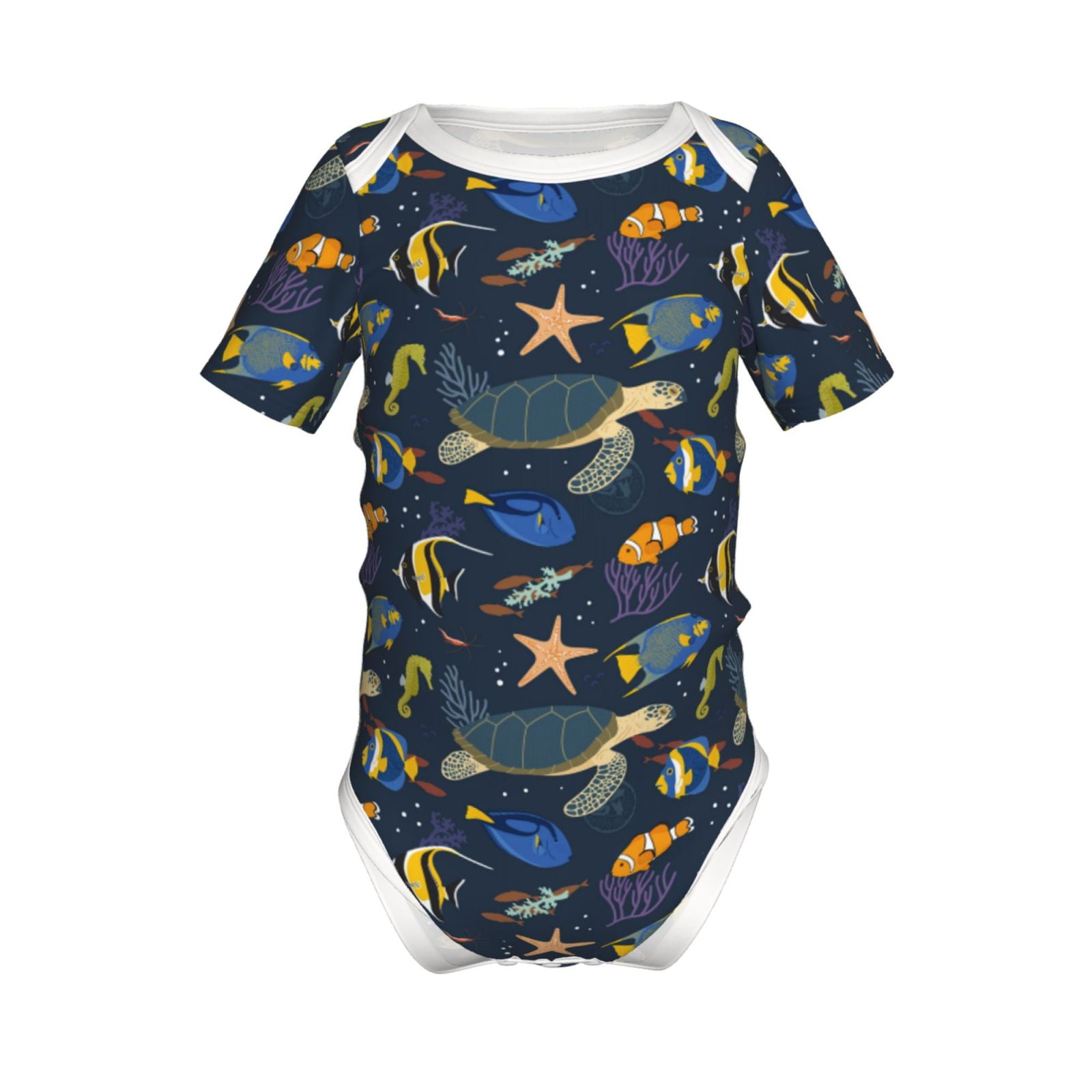 Adobk Undersea Animals Print Baby Climbing Clothes,Jumpsuit Rompers ...