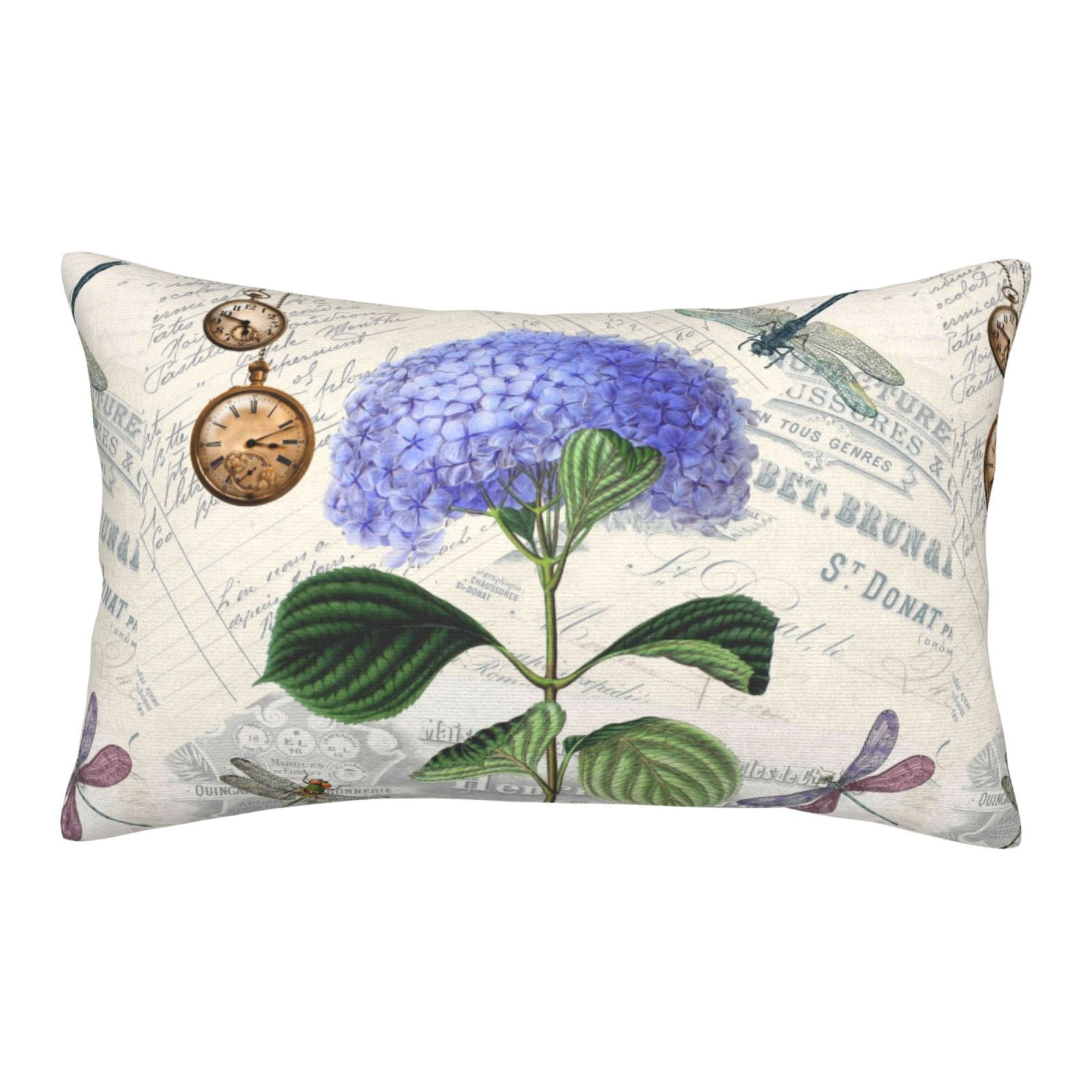 Adobk Vintage Flower Print Pillowcases Cotton Queen Pillow Cases,14"x20 ...