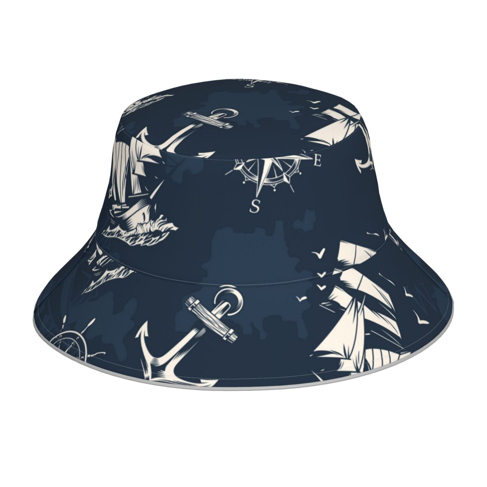 Adobk Vintage Marine Reflective Fisherman'S Hat Caps Women Men ...