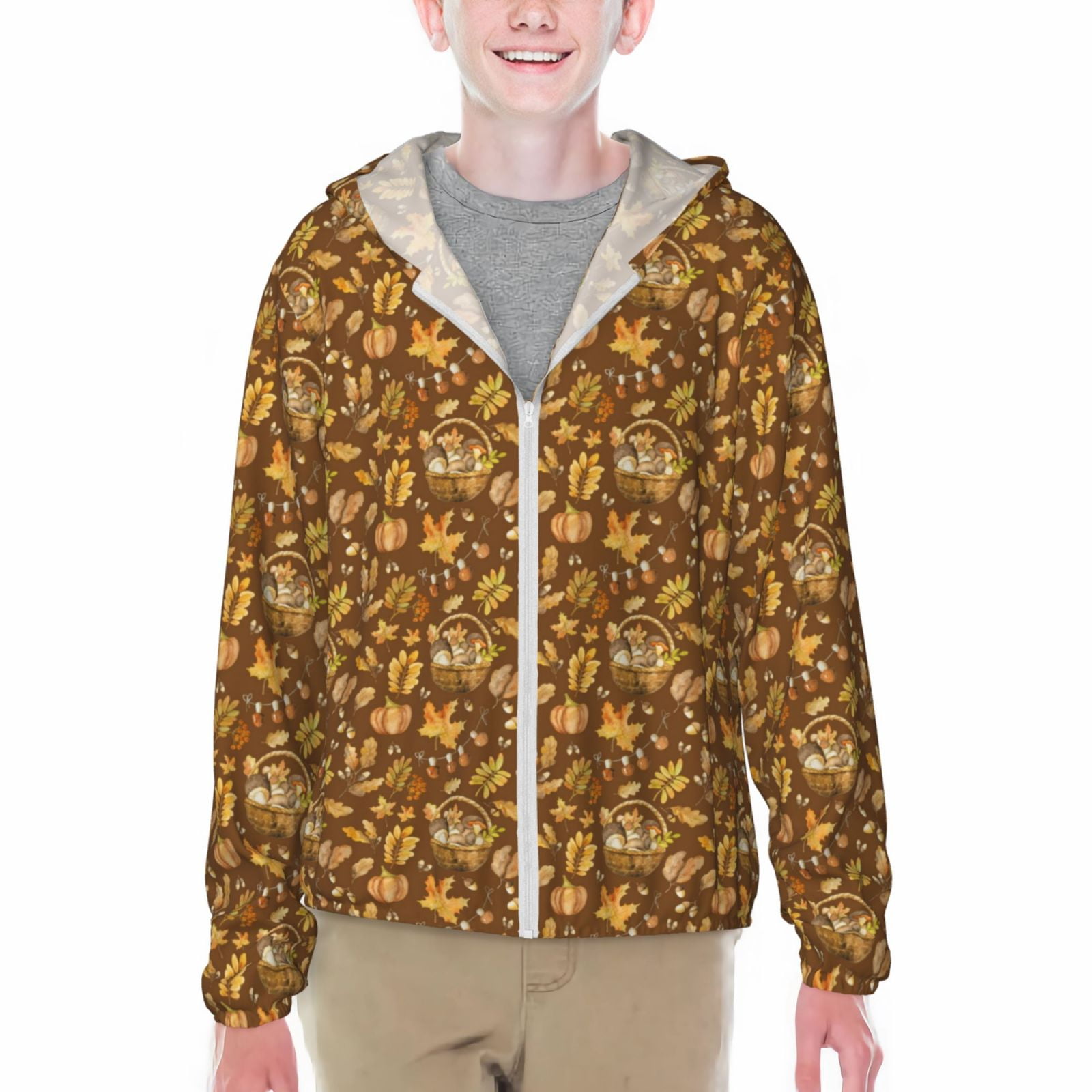 Adobk Vintage fall harvest basket Print Rash Guard Long Sleeve UPF 50 ...