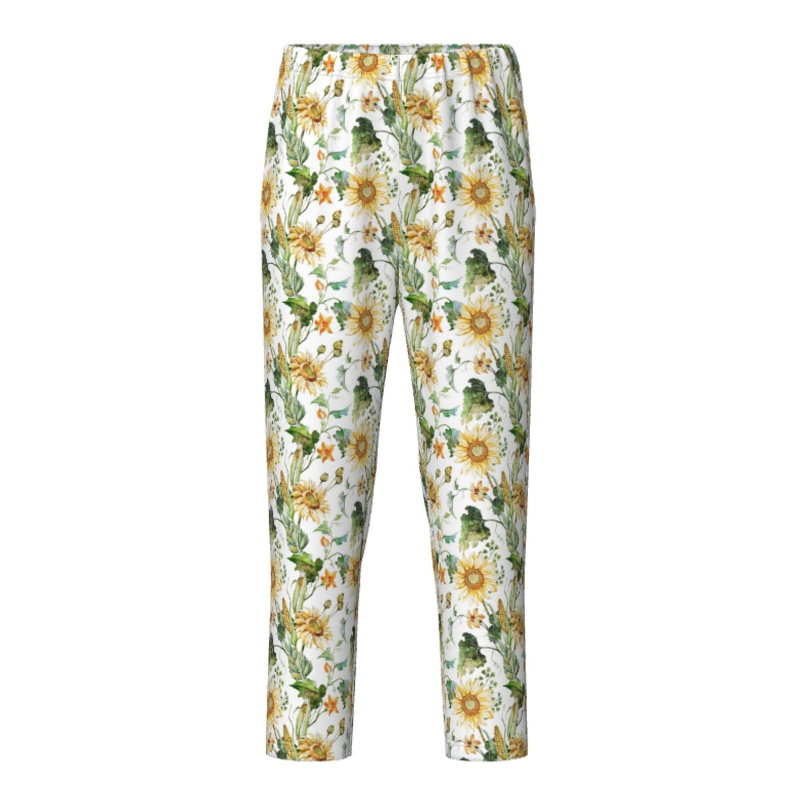 Adobk Watercolor Bright Sunflowers Print Teenagers' Pajama Pants Pajama ...