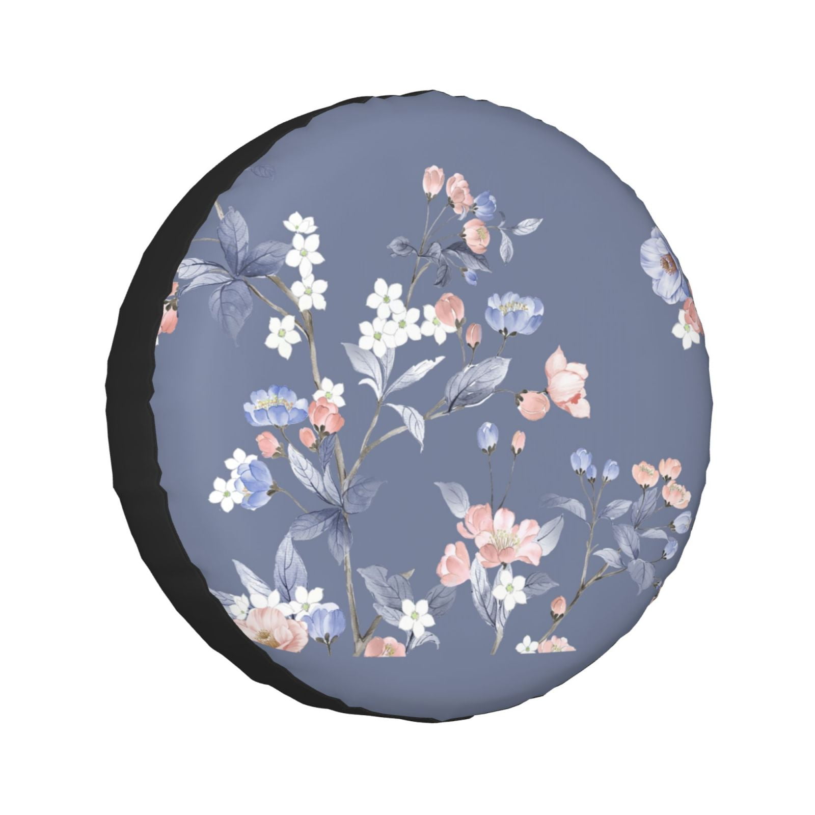 Adobk Watercolor Flowers Butterfly Spare Tire Wheel Cover For Car Truck
