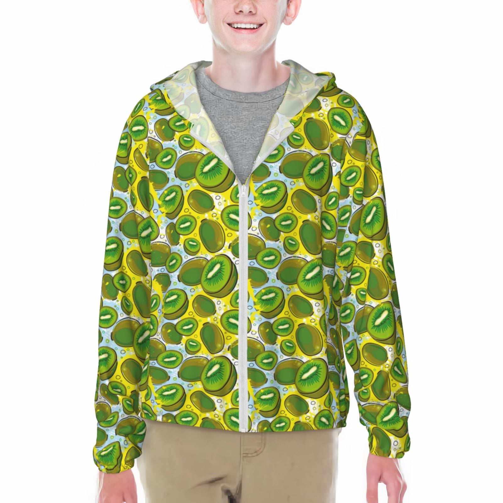 Adobk Watercolor Kiwi Fruits Summer Print Rash Guard Long Sleeve UPF 50 ...