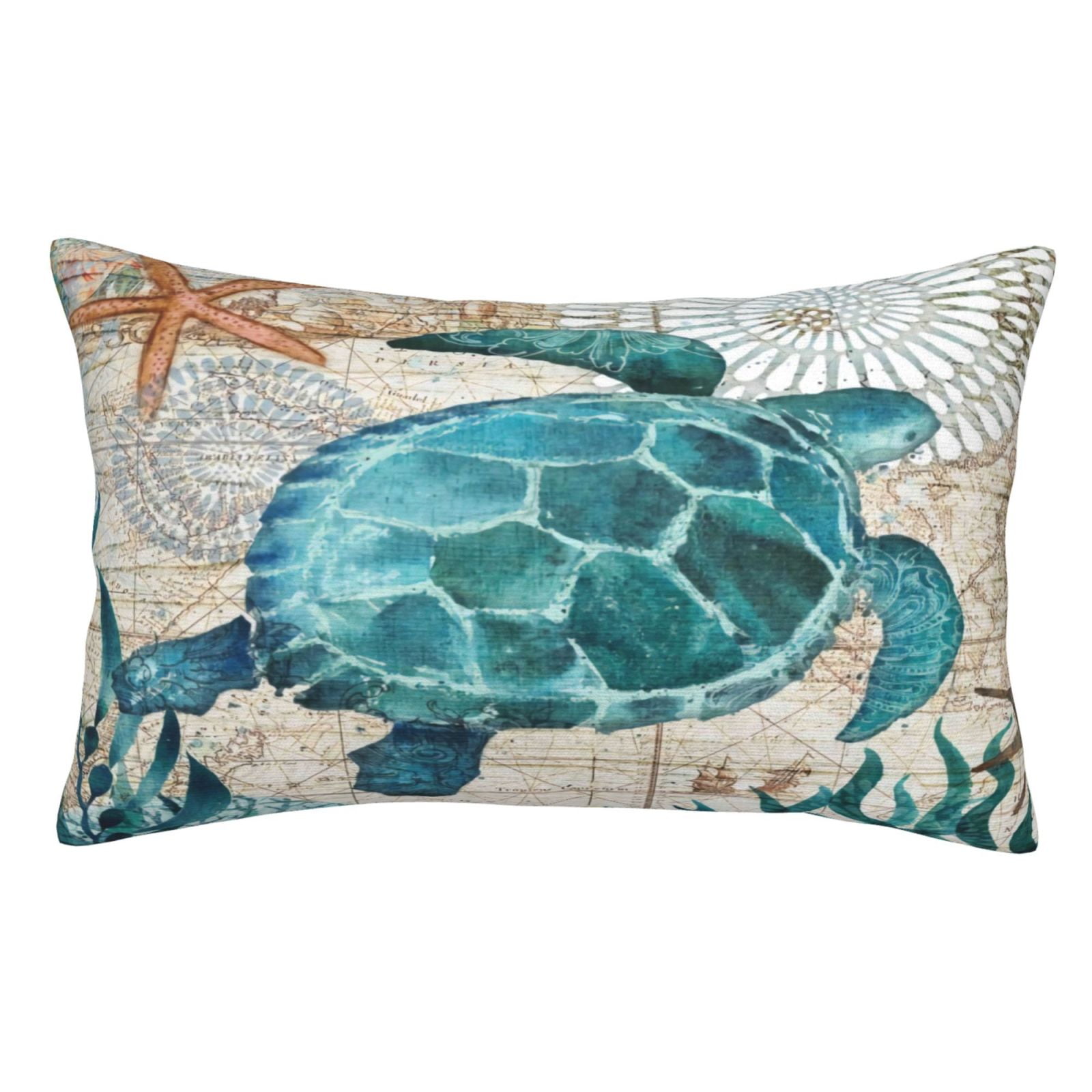 Adobk Watercolor Sea Turtle Print Pillow Cases Standard Size,Watercolor ...