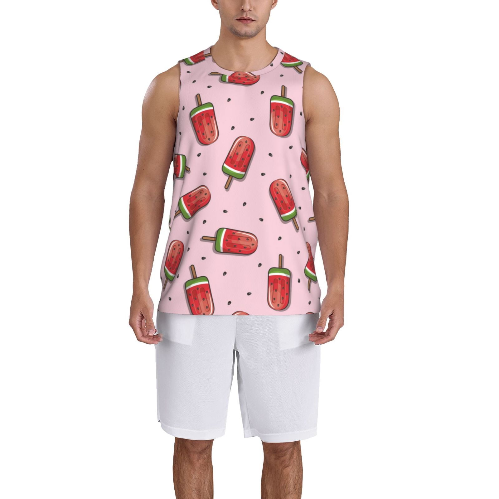 Adobk Watermelon Ice Cream Print Basketball Jerseys Sports Fans Shirts ...