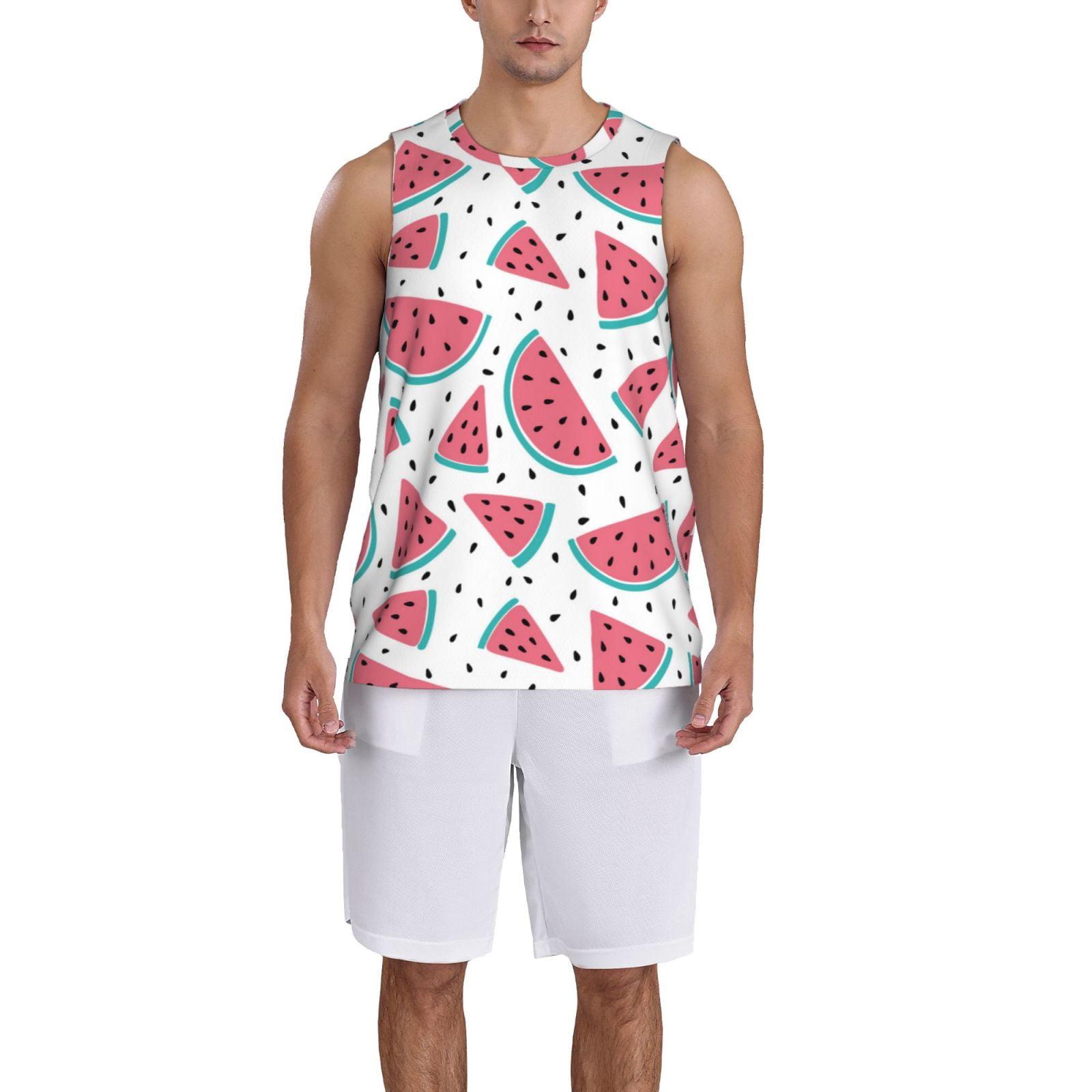 Adobk Watermelon Print Basketball Jerseys Sports Fans Shirts Clothing ...