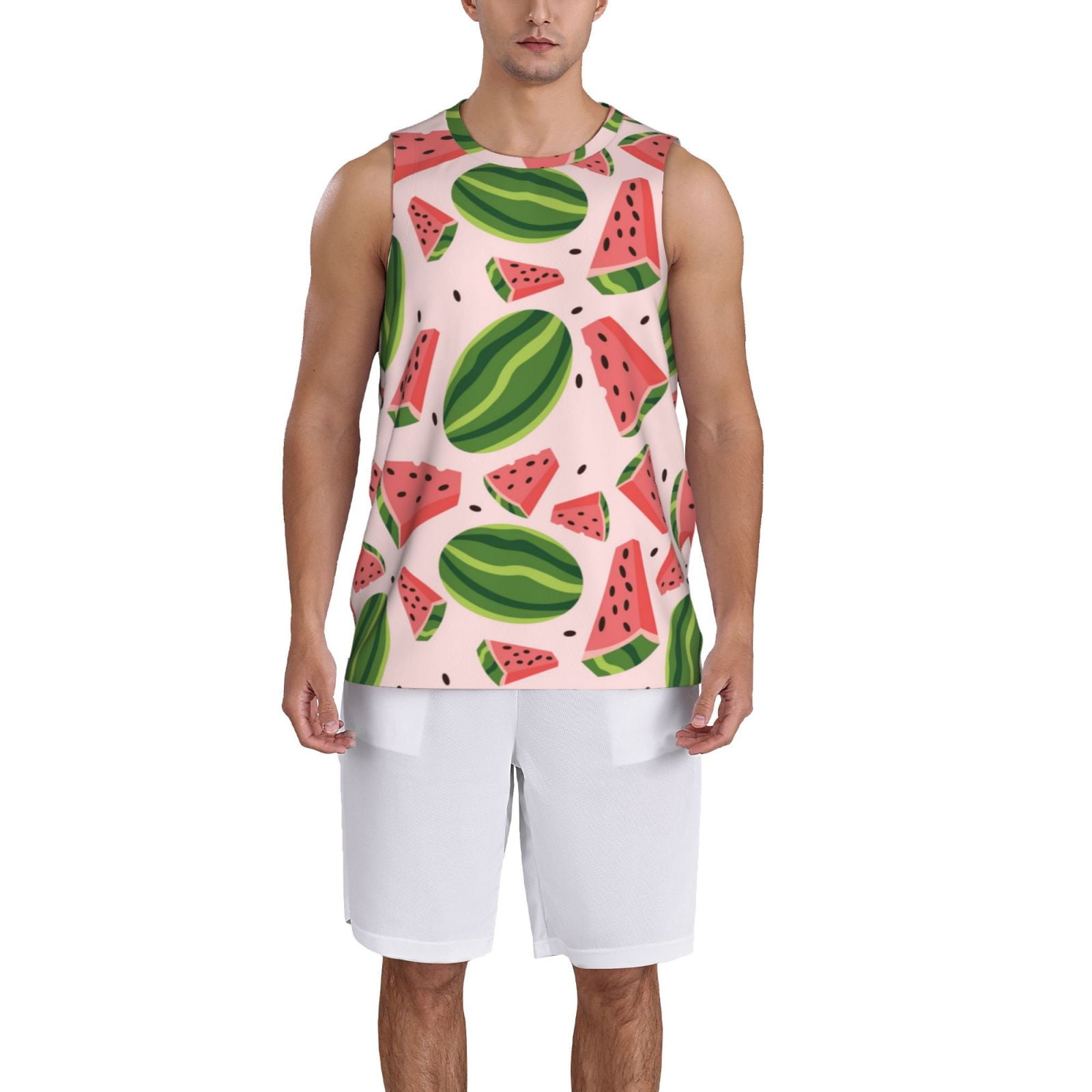 Adobk Watermelon Print Basketball Jerseys Sports Fans Shirts Clothing ...