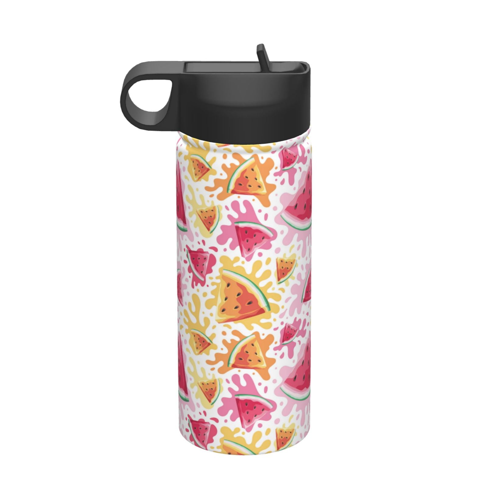 Adobk Watermelon Print Water Bottle,18oz Sports Insulated Kettle for ...