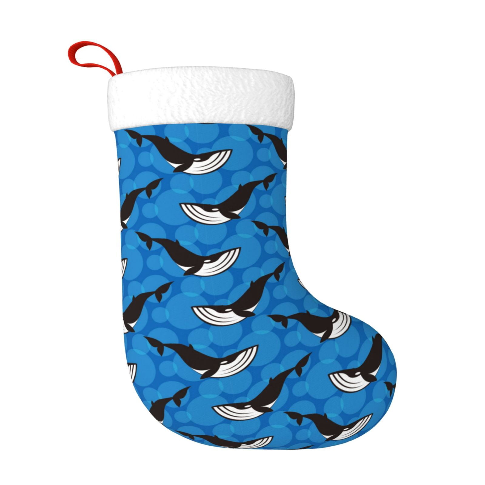 Adobk Whale And Sea Print Christmas Stockings,Christmas Stocking Santa ...