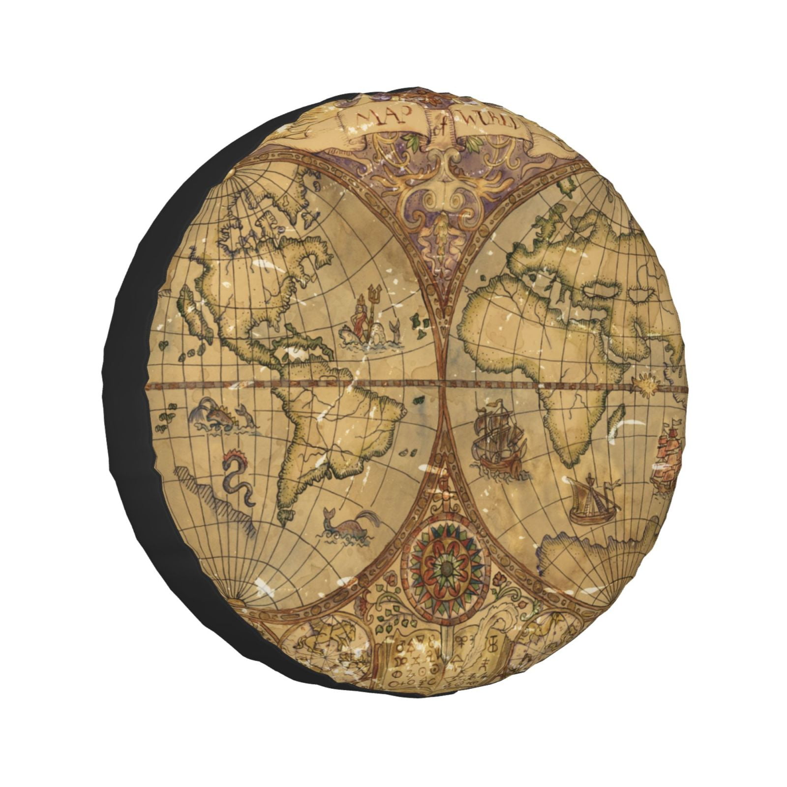 Adobk World Map1 Spare Tire Wheel Cover For Car Truck Suv Camper ...